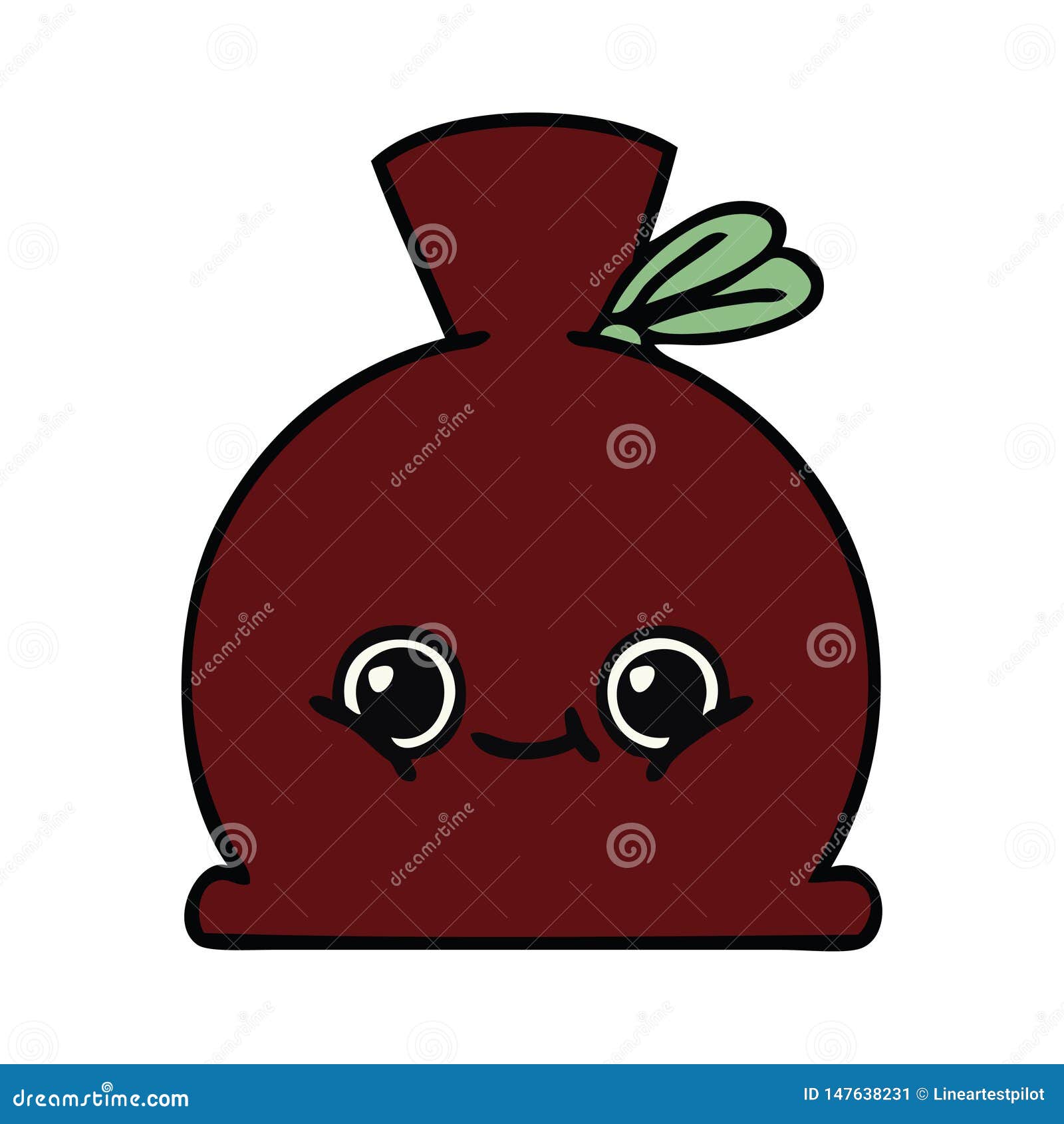 Cute cartoon sack stock vector. Illustration of drawing - 147638231