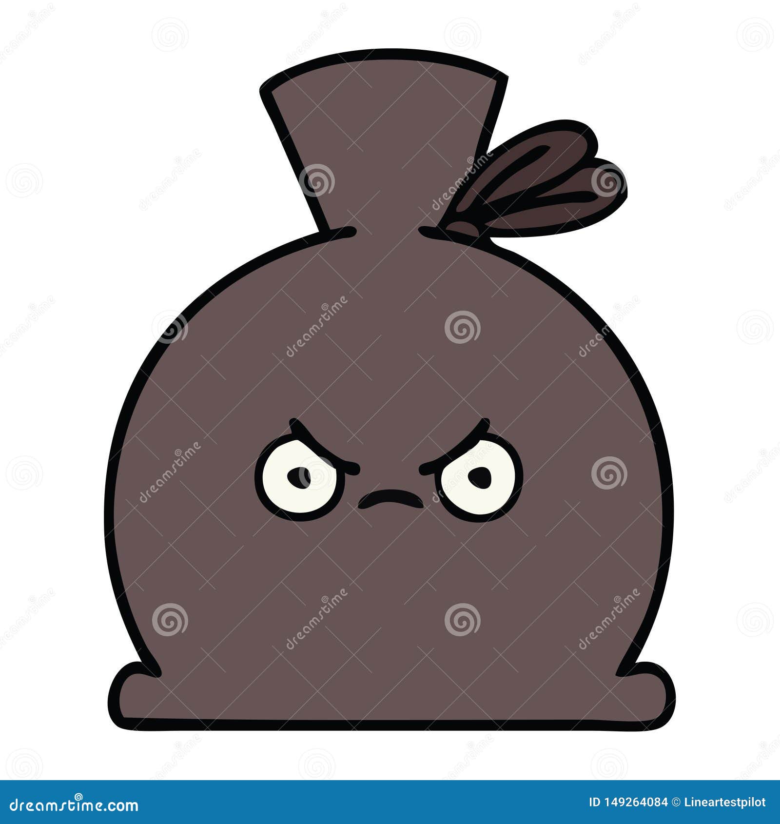 Cute cartoon sack stock vector. Illustration of artwork - 149264084