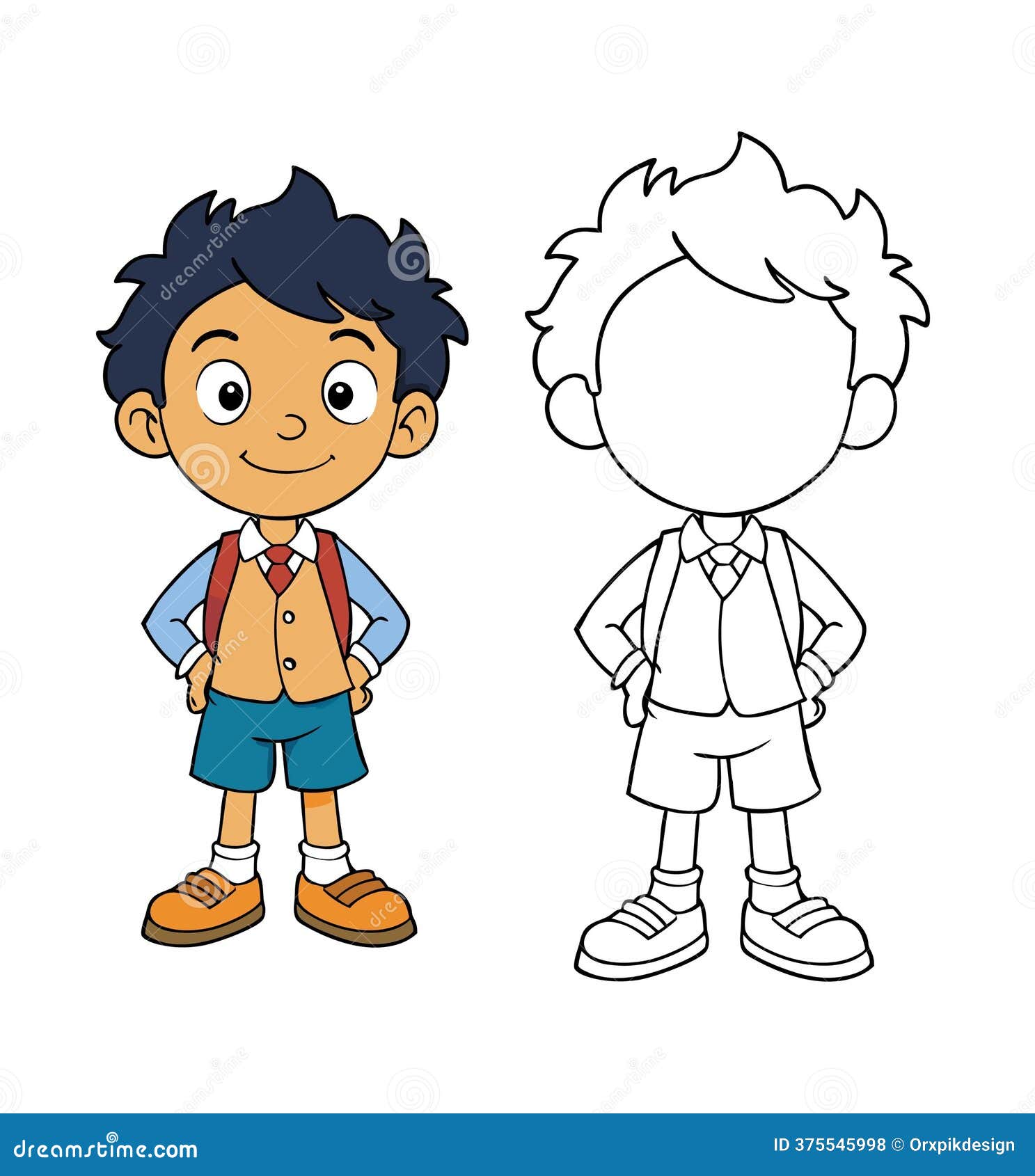 Cartoon Schoolboy Answering Question | CartoonDealer.com #37034221