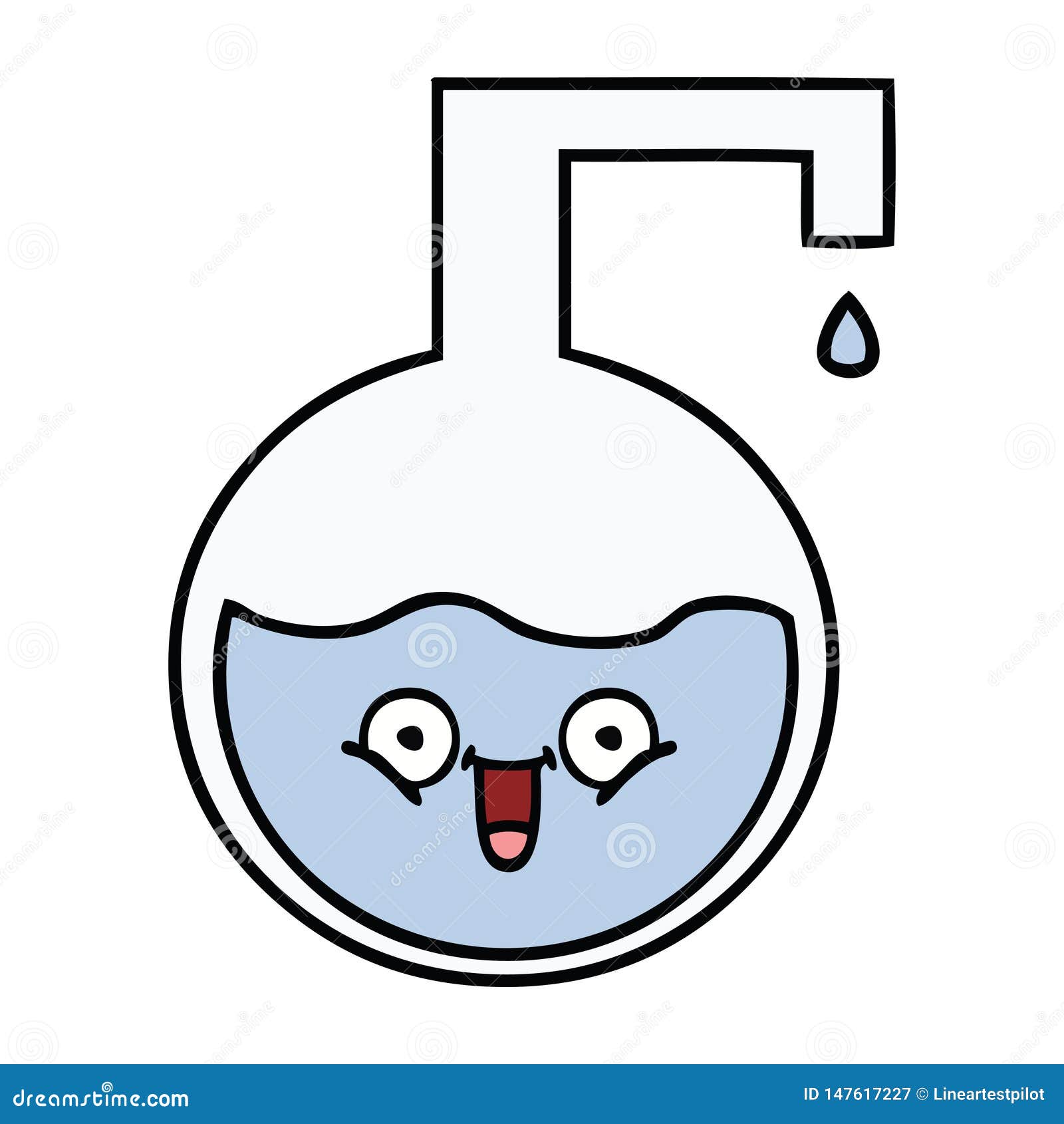 Cute Cartoon Science Bottle Stock Vector - Illustration of freehand ...