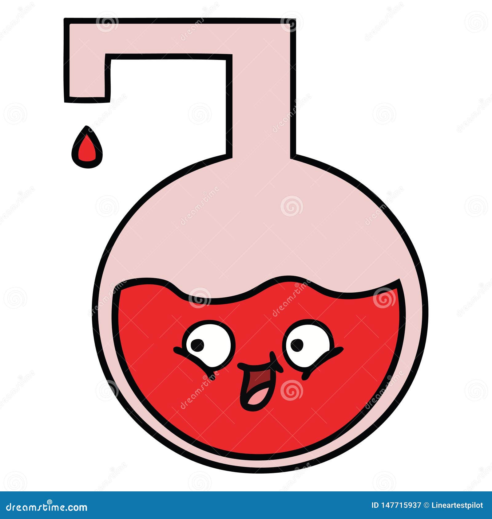 Cute Cartoon Science Experiment Stock Vector - Illustration of tube ...