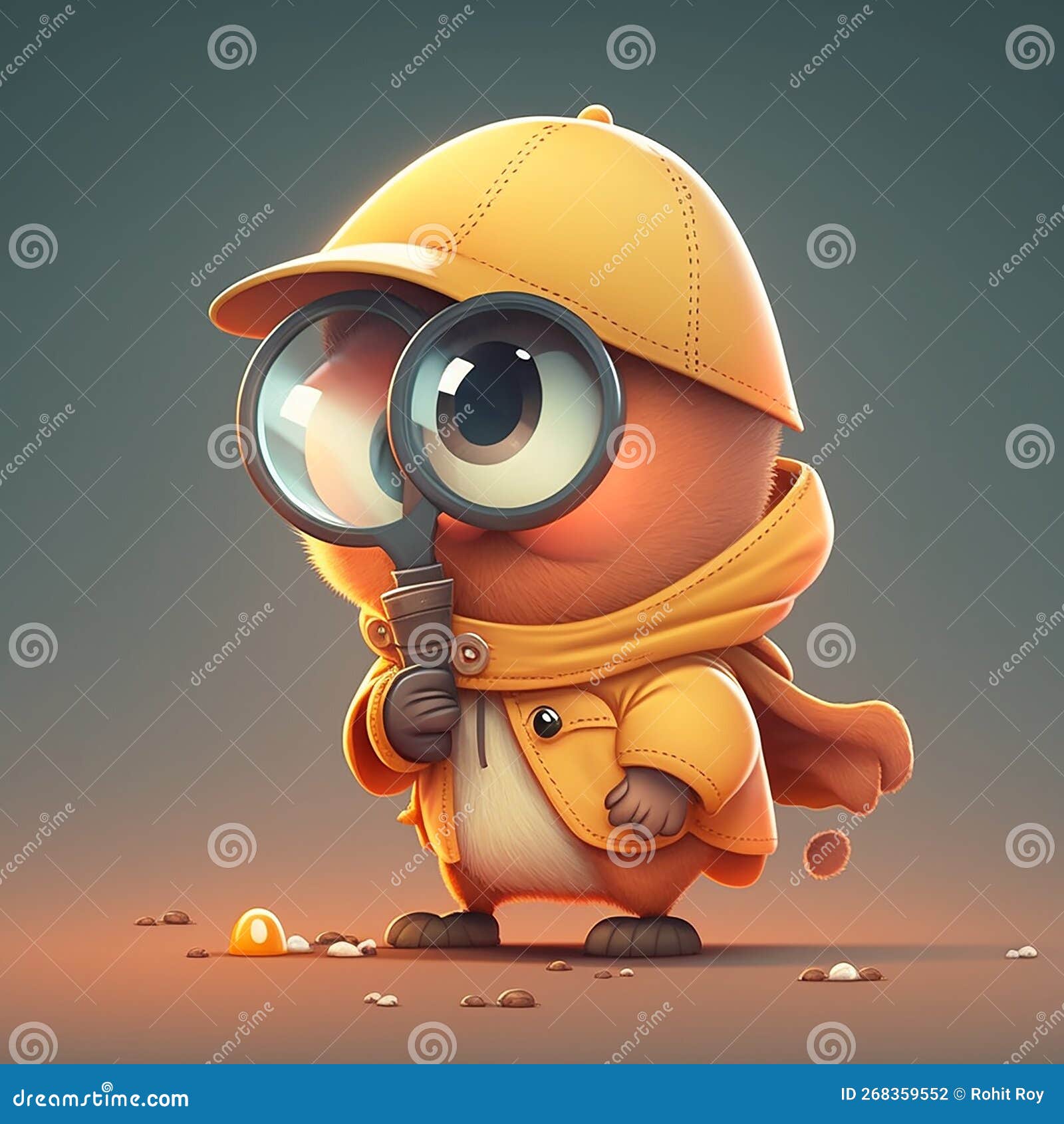 Cute Cartoon Search Character Stock Illustration - Illustration of ...
