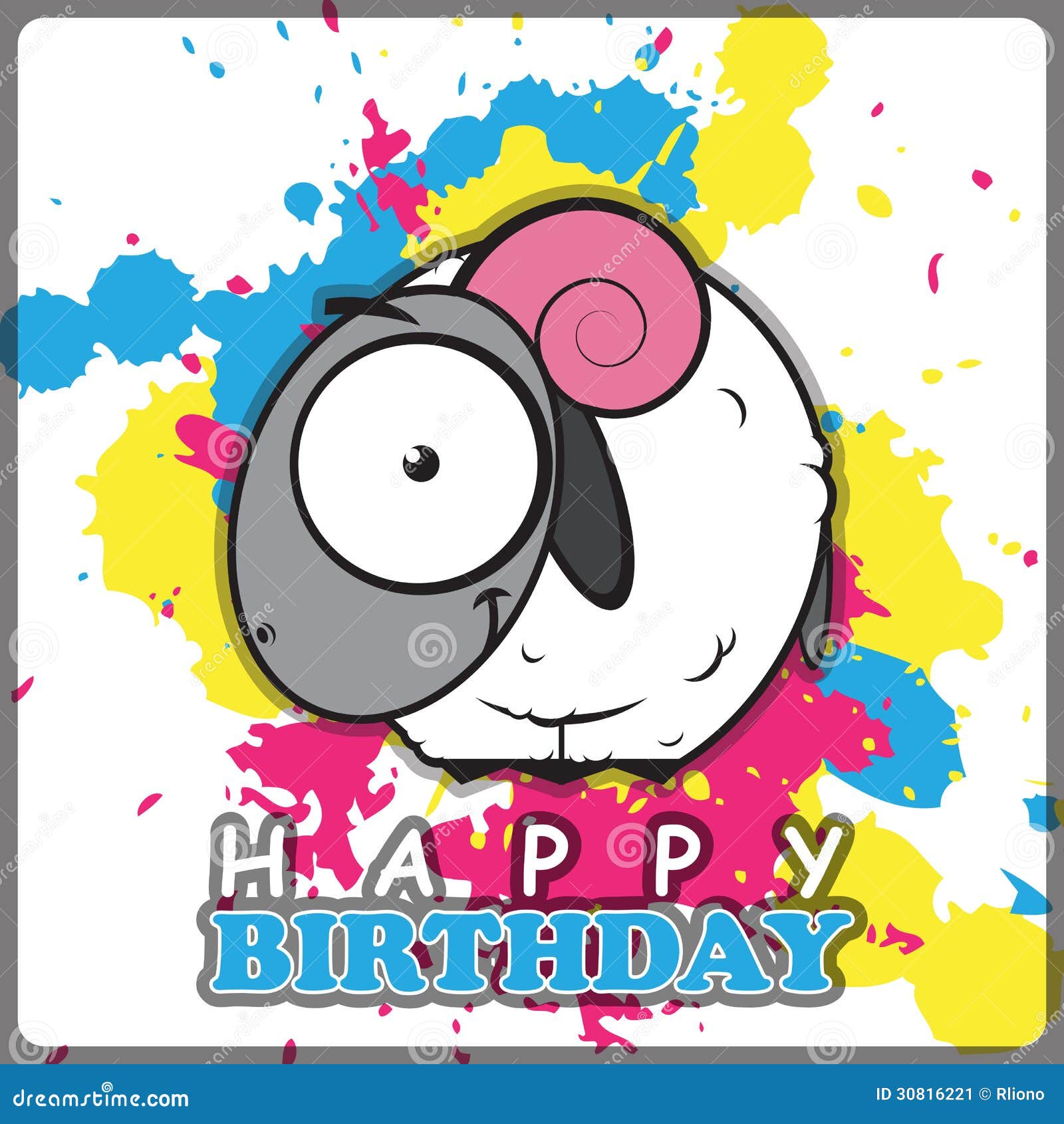 Cute cartoon sheep. stock illustration. Illustration of nature - 30816221