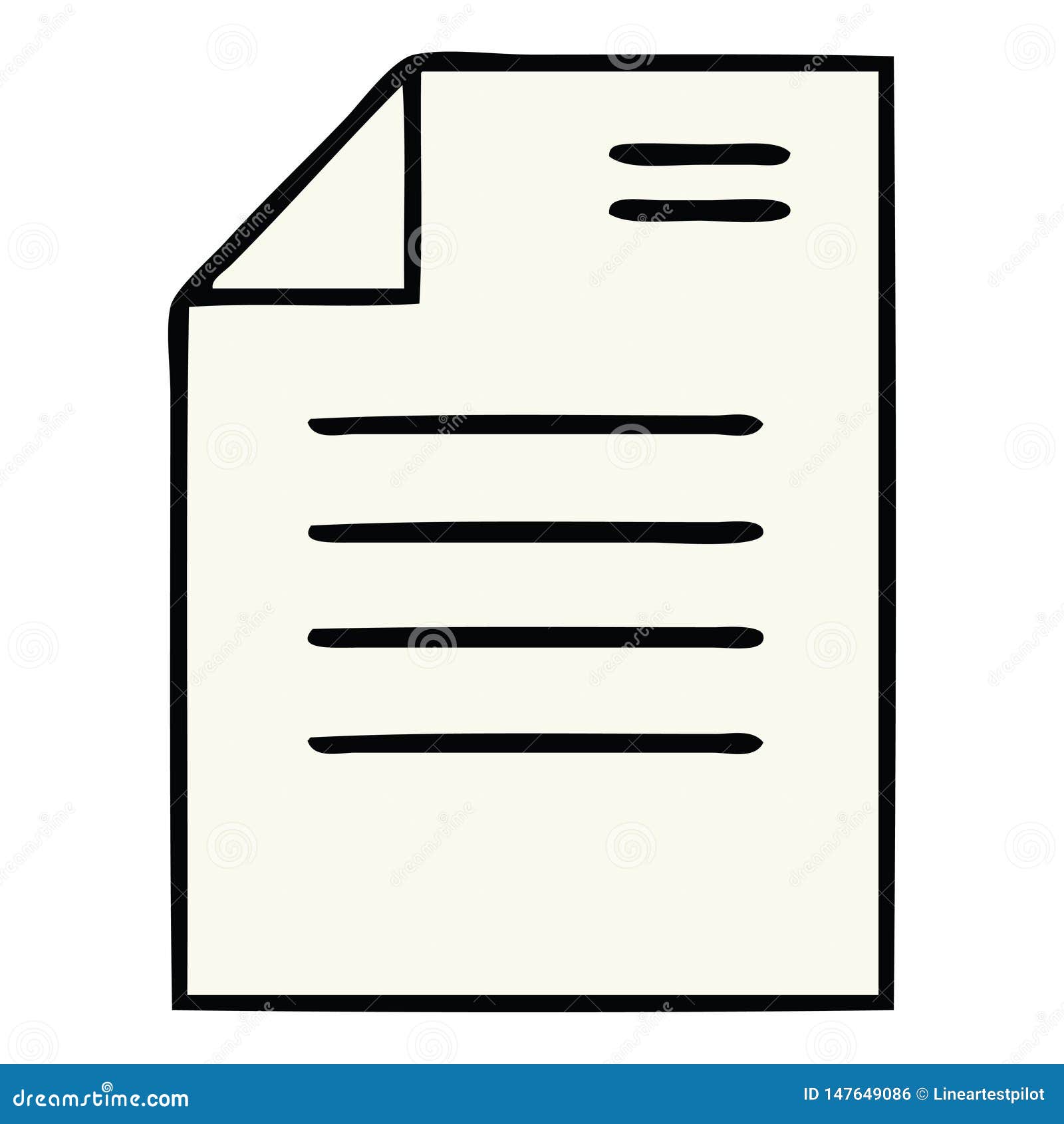 Cute Cartoon Sheet of Paper Stock Vector - Illustration of drawing ...