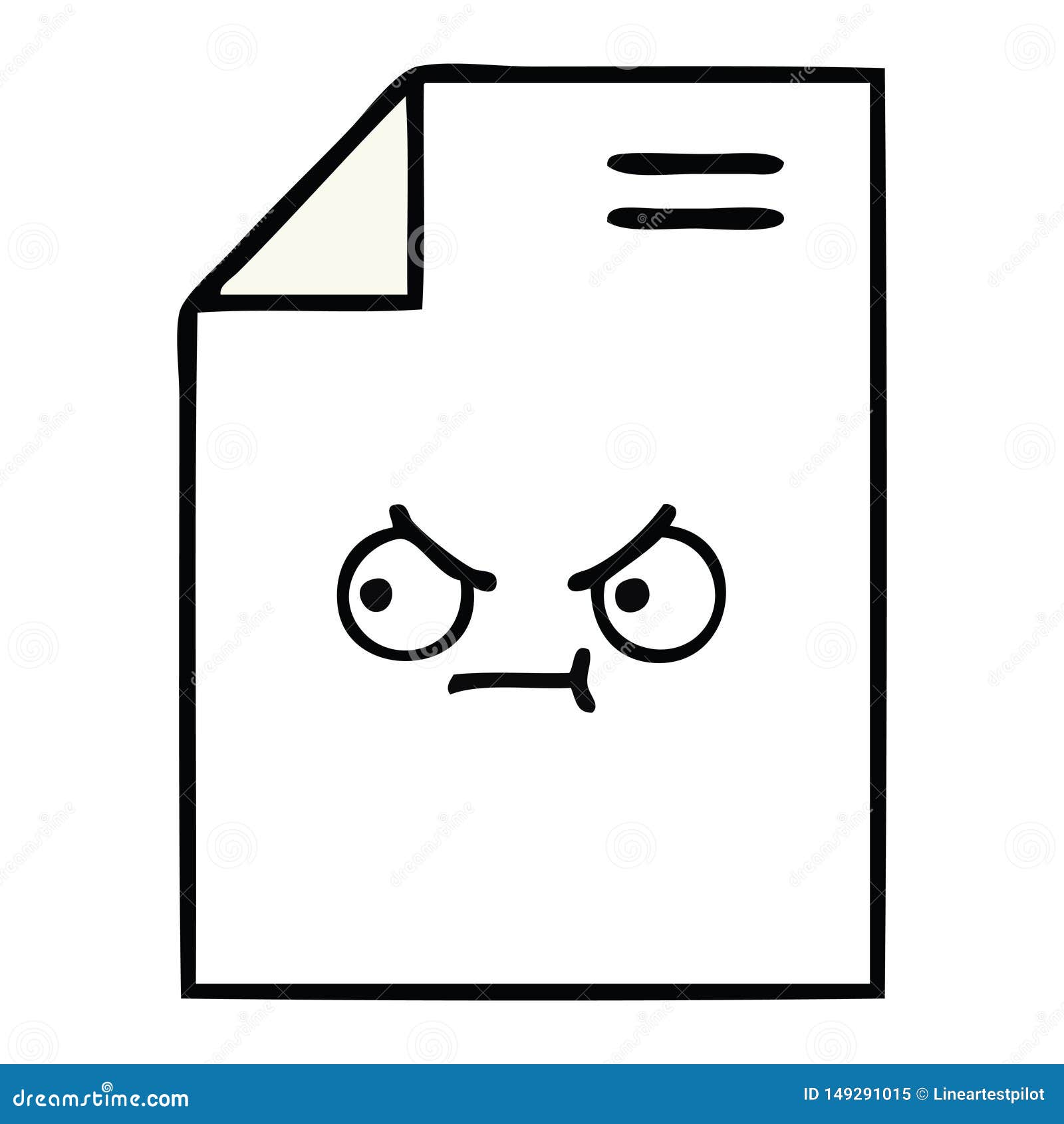 Cute Cartoon Sheet of Paper Stock Vector - Illustration of cartoon ...