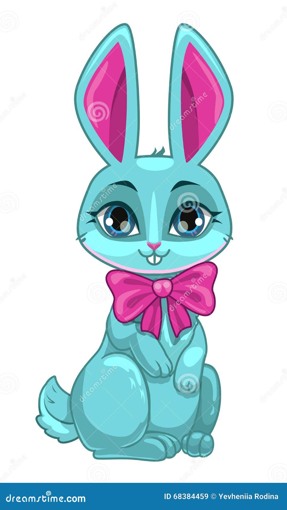 Cute cartoon sitting bunny stock vector. Illustration of design - 68384459