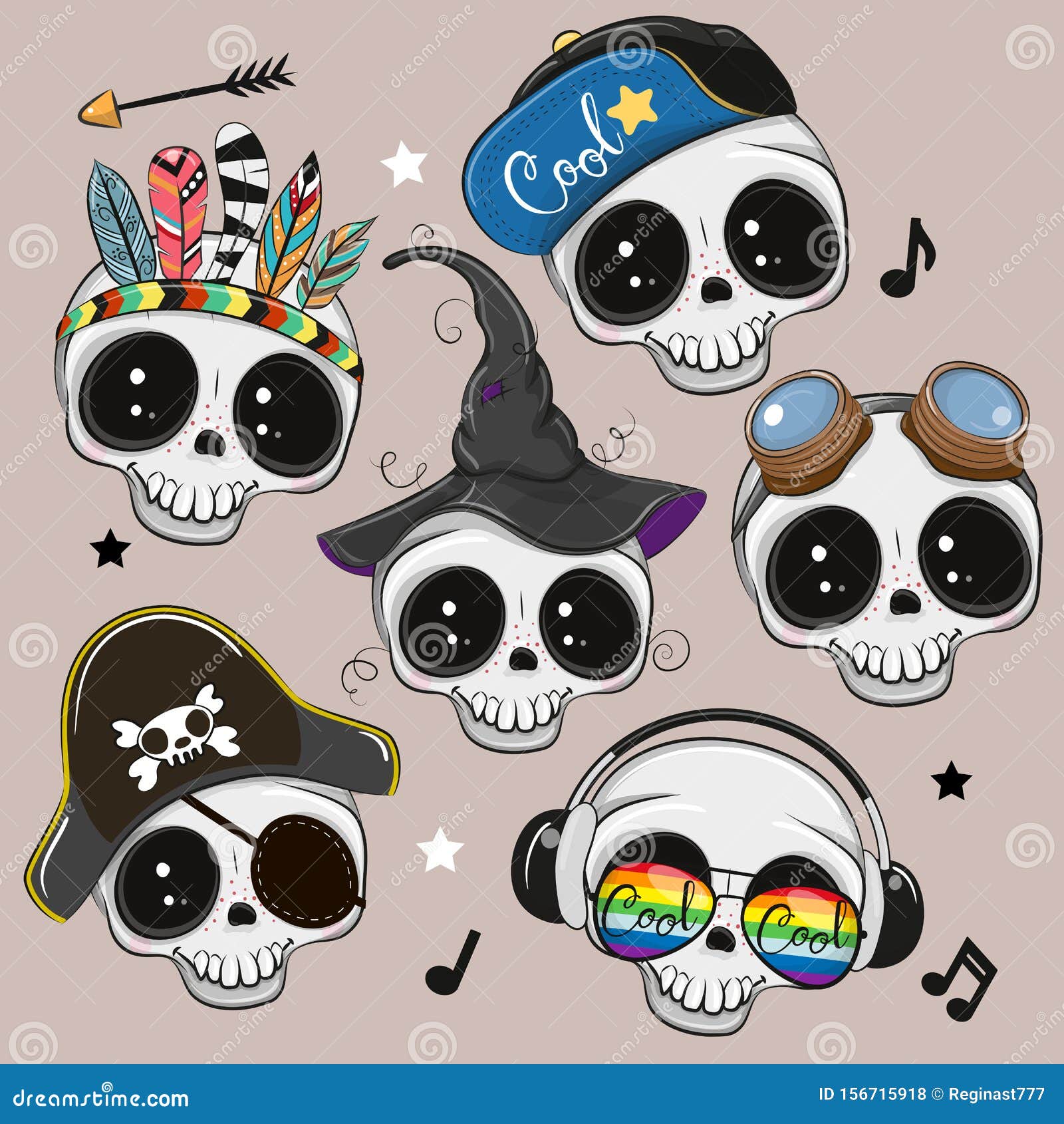 Cartoon Skulls Horizontal Banners | CartoonDealer.com #160529429