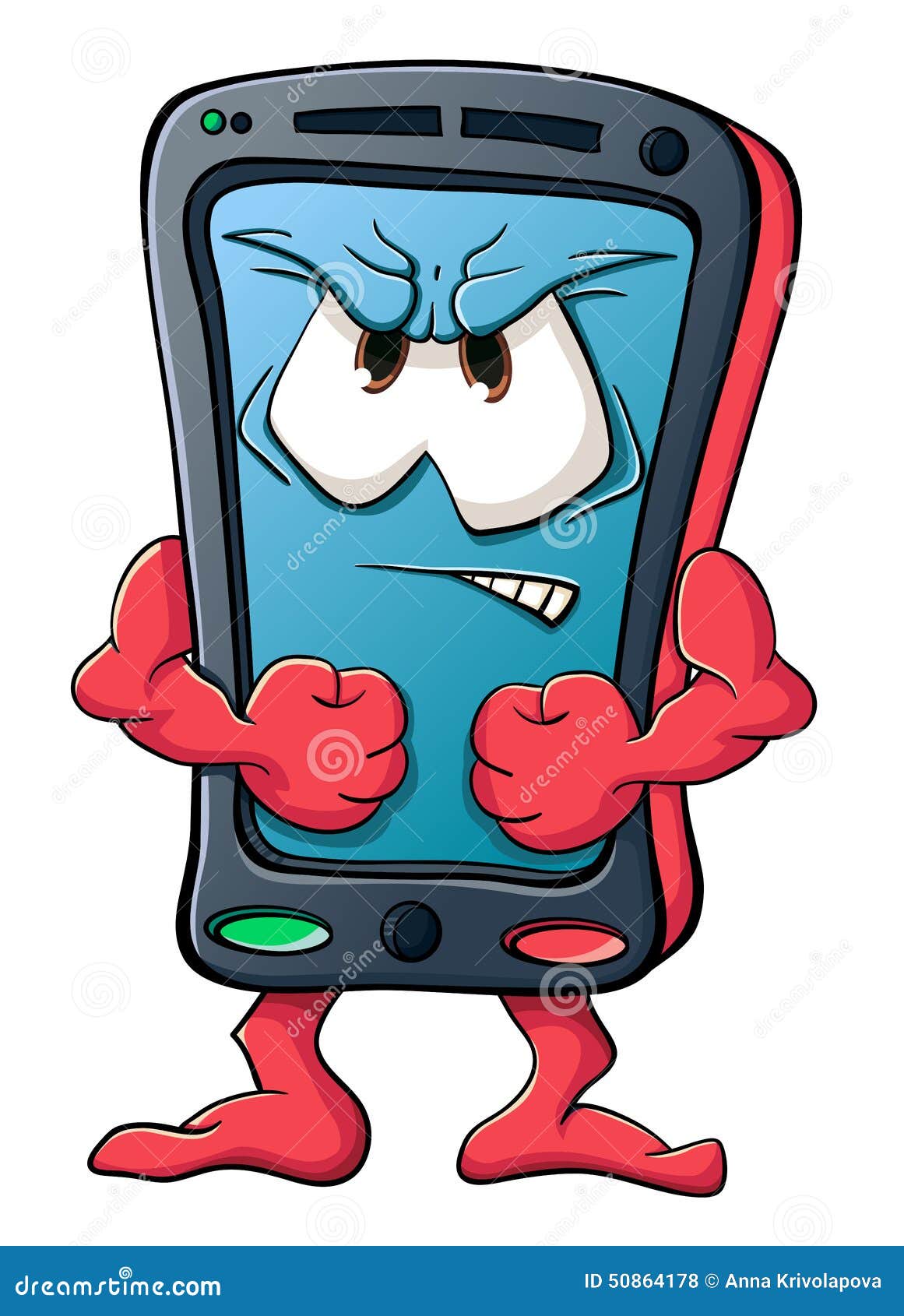 Cute cartoon smartphone stock vector. Illustration of communications ...