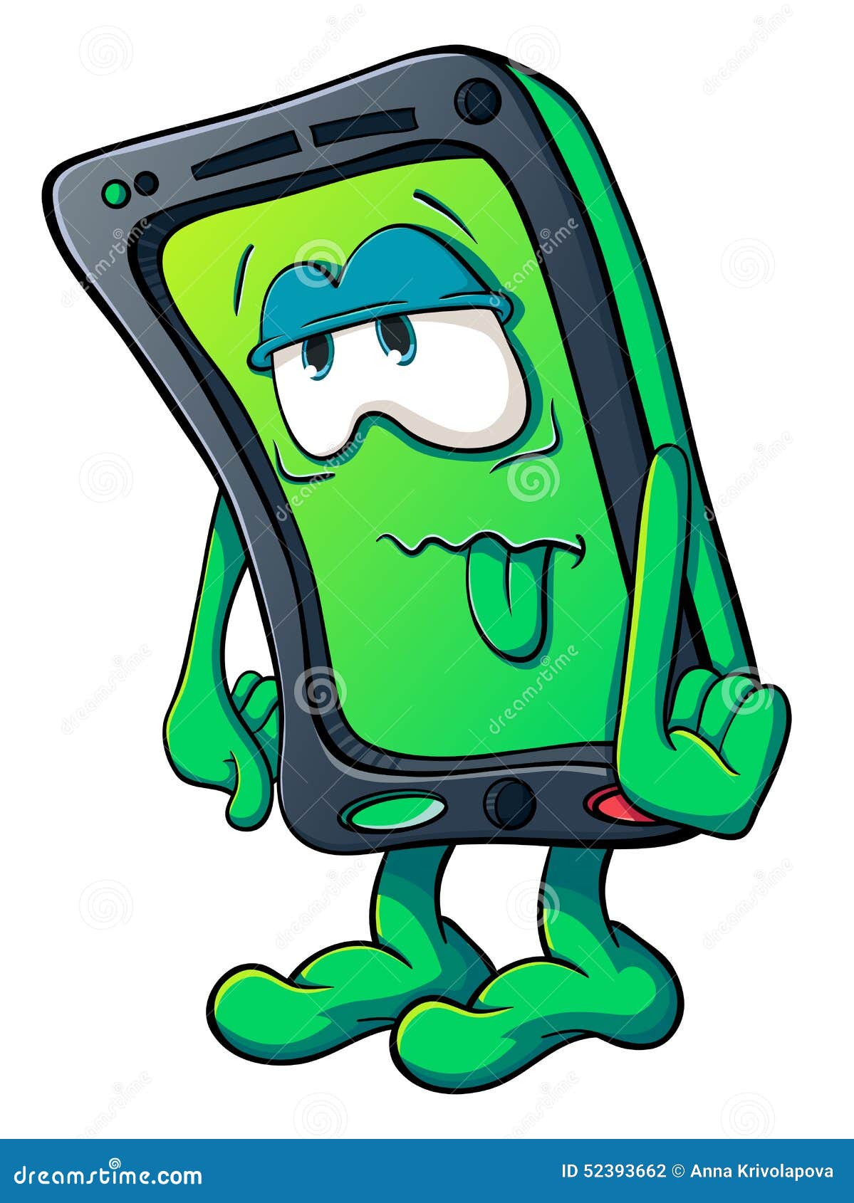 Cute cartoon smartphone stock vector. Illustration of communications ...