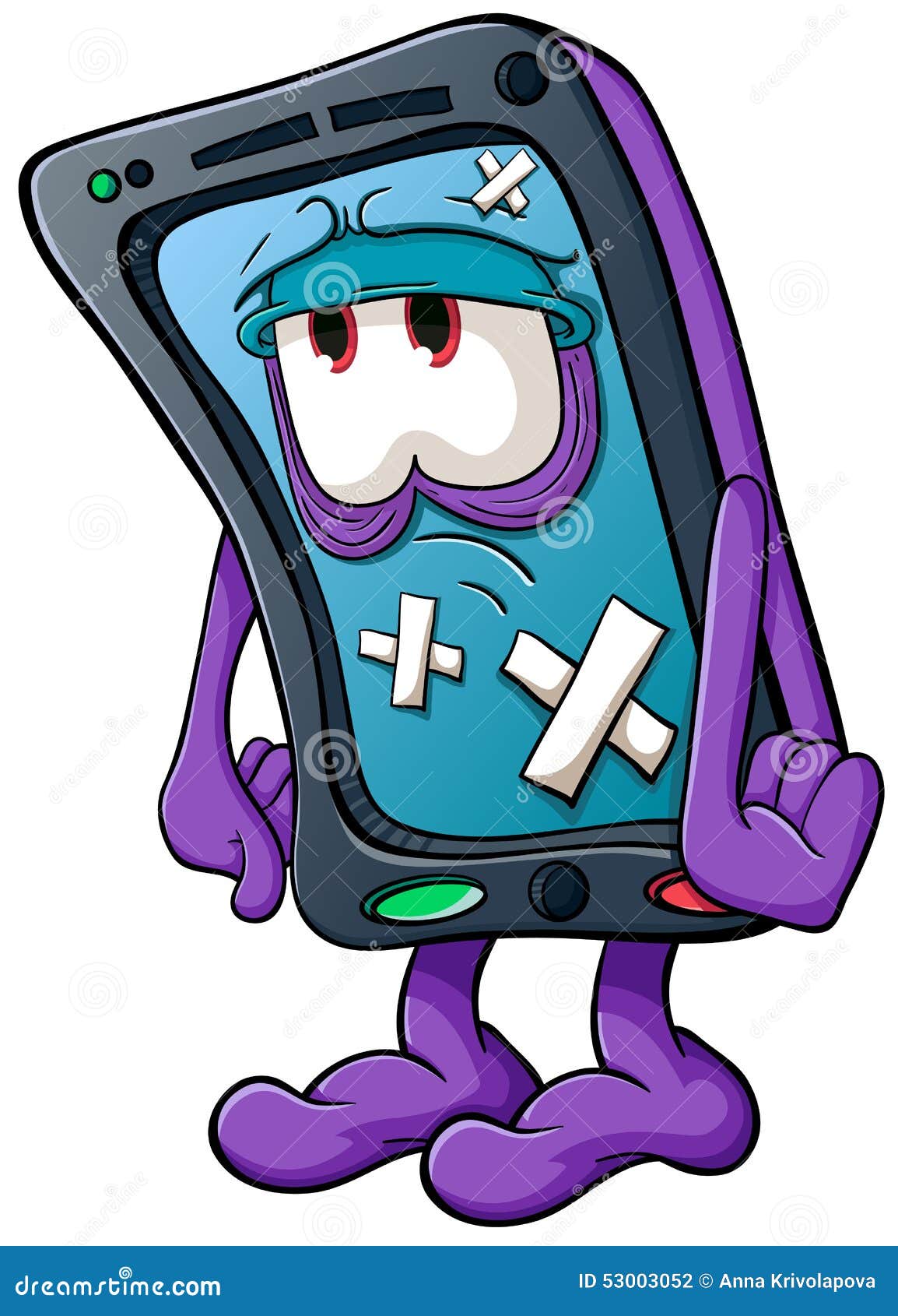 Cute cartoon smartphone stock vector. Illustration of gray - 53003052