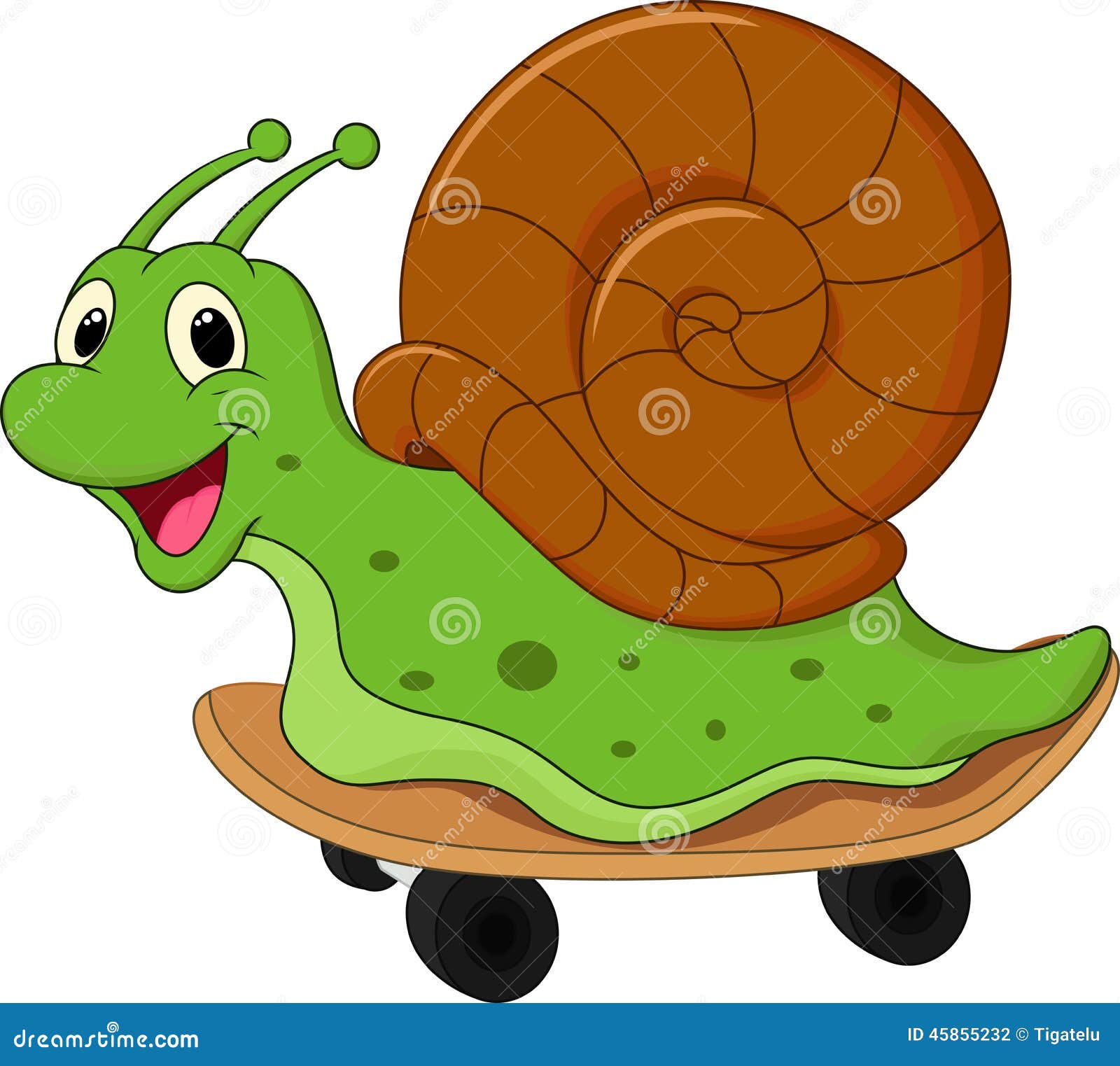 Cute cartoon snail stock vector. Illustration of small - 45855232