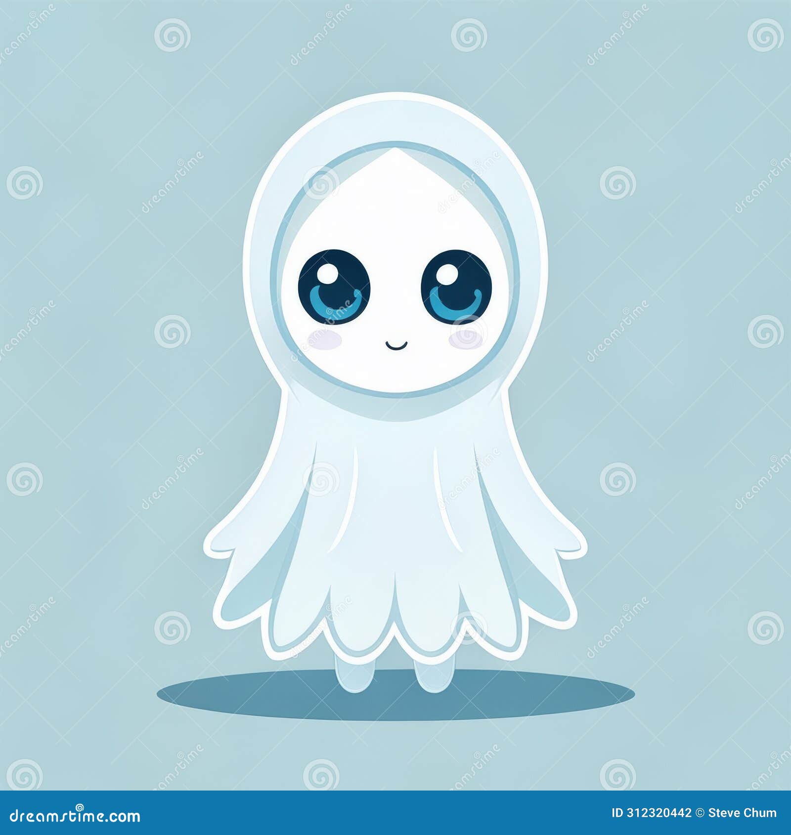 Cute Cartoon Snow Maiden. Vector Illustration in a Flat Style Stock ...