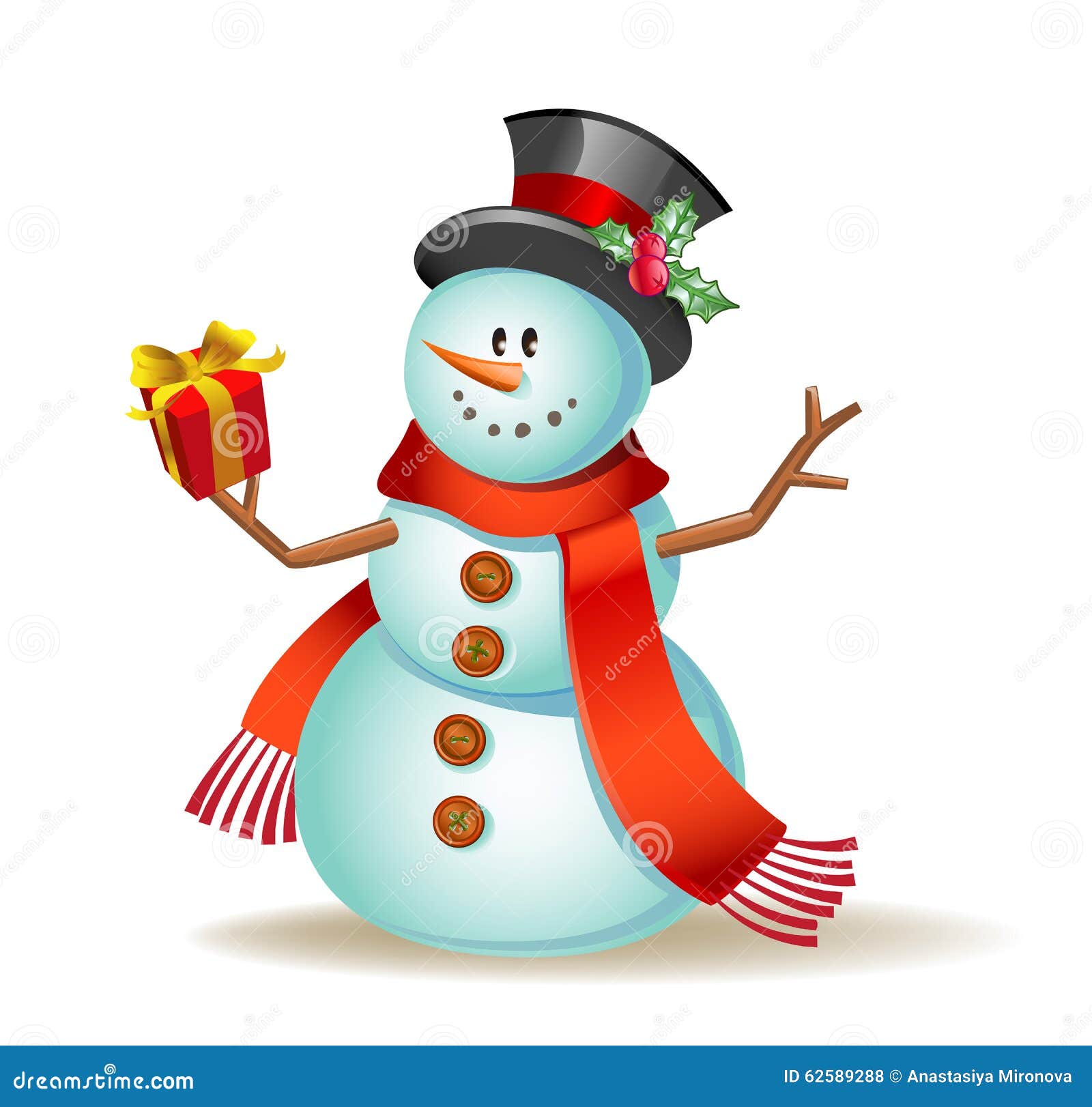 Cute cartoon snowman stock vector. Illustration of children - 62589288