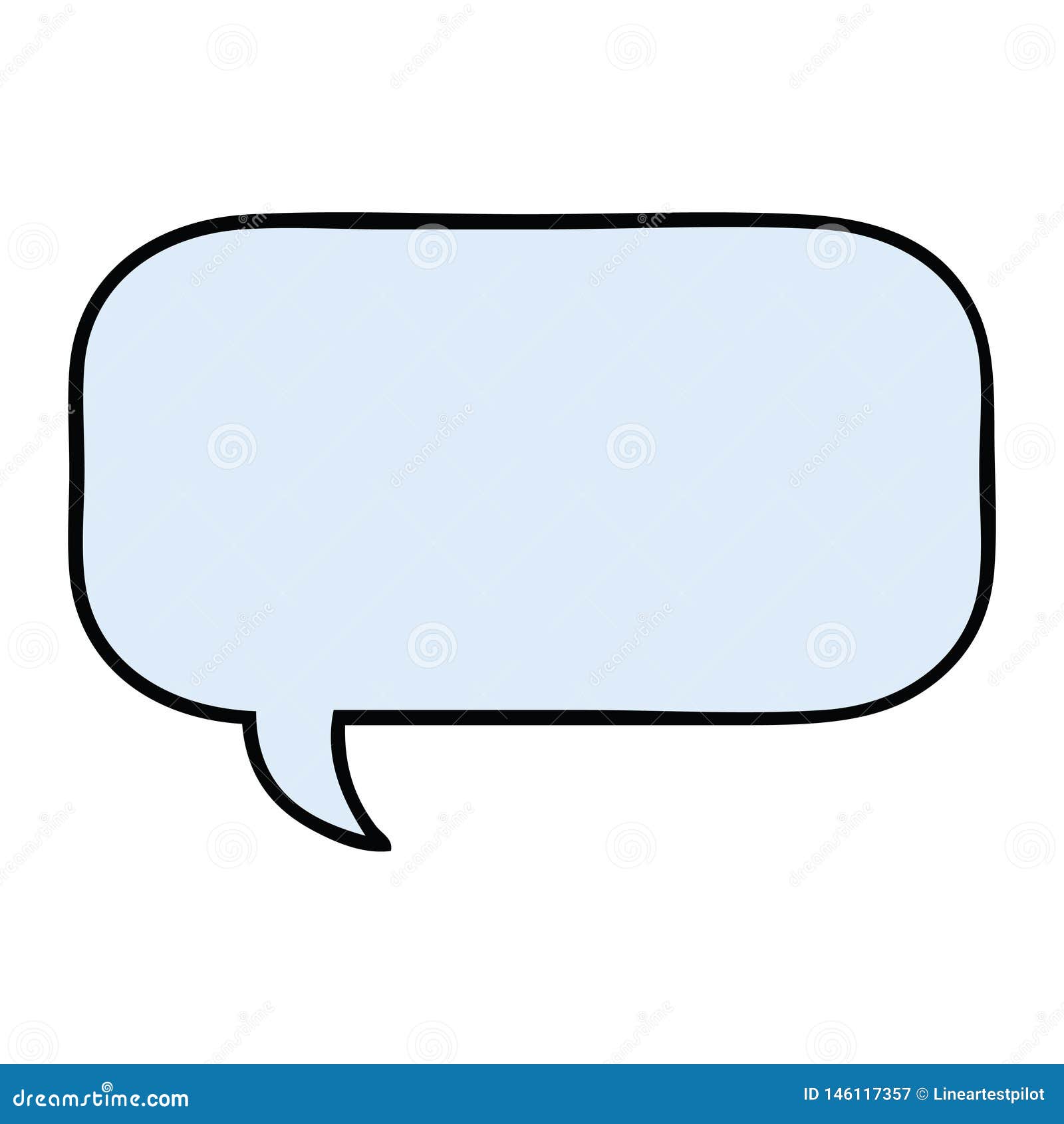 Cute Cartoon of a Speech Bubble Stock Vector - Illustration of ...
