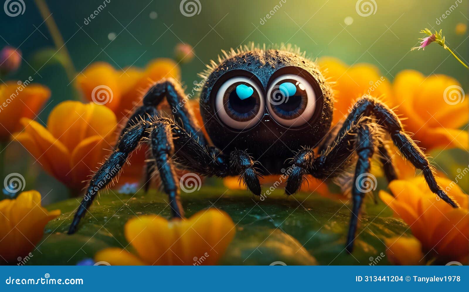 Cute Cartoon Spider Character Concept Stock Illustration - Illustration ...