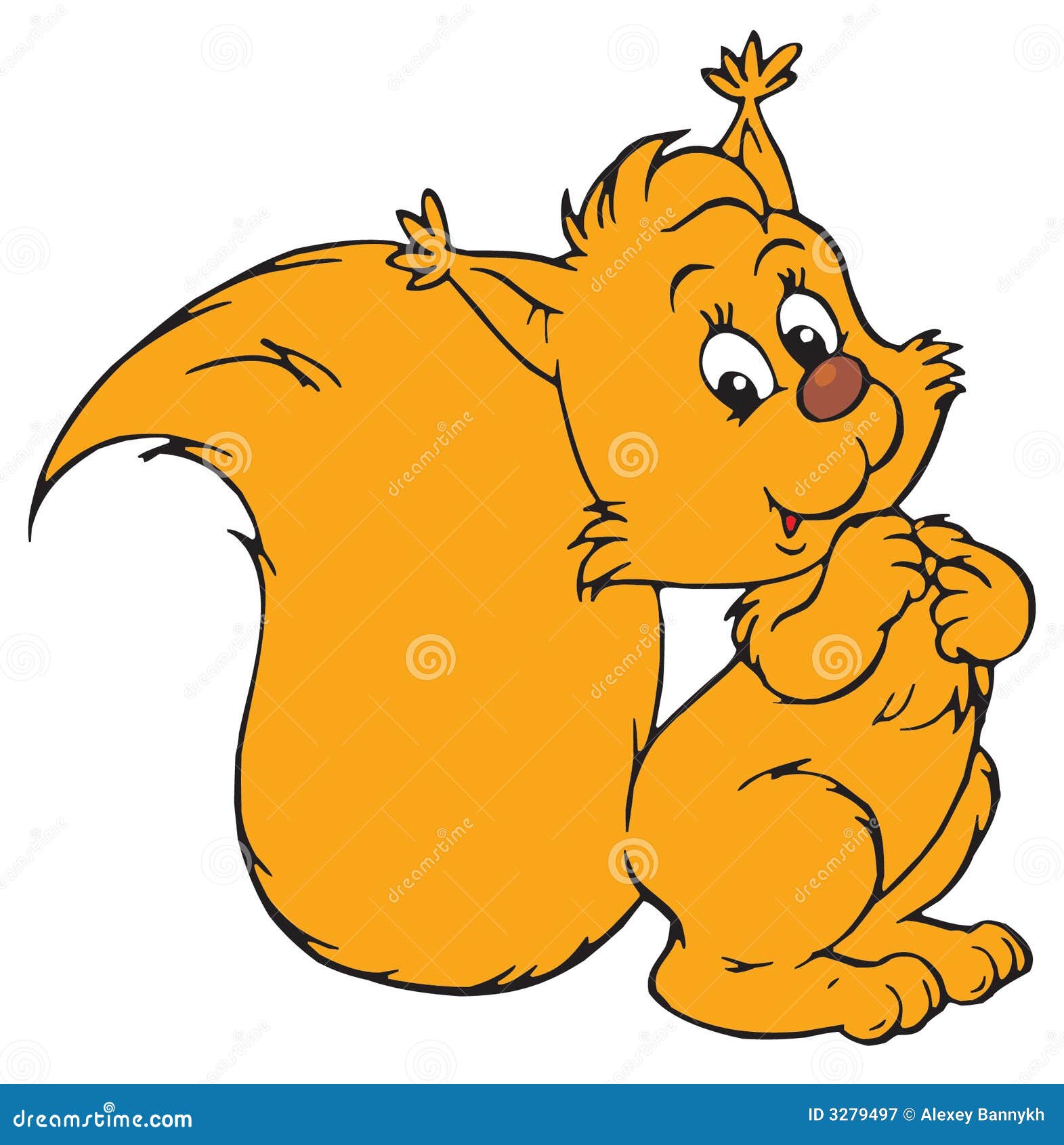 Cartoon Squirrel Sitting On A Chair Royalty-Free Stock Photography ...