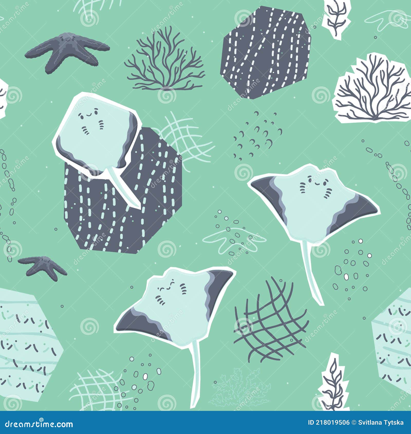 Collage Algae Cells 3D Illustration Royalty-Free Cartoon ...