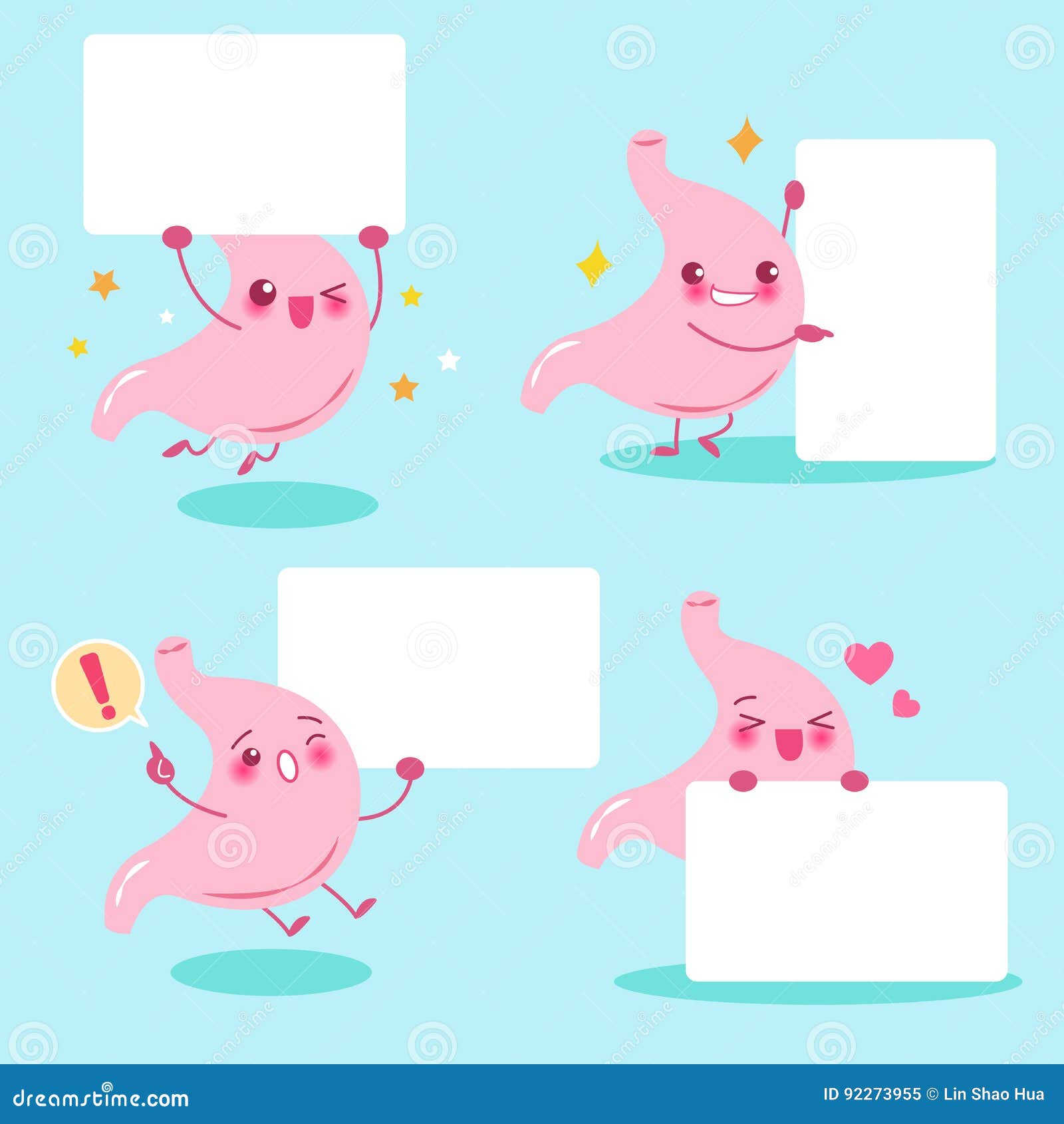 Cartoon Stomach Character, Cute Tummy Mascot. Vector Illustration ...