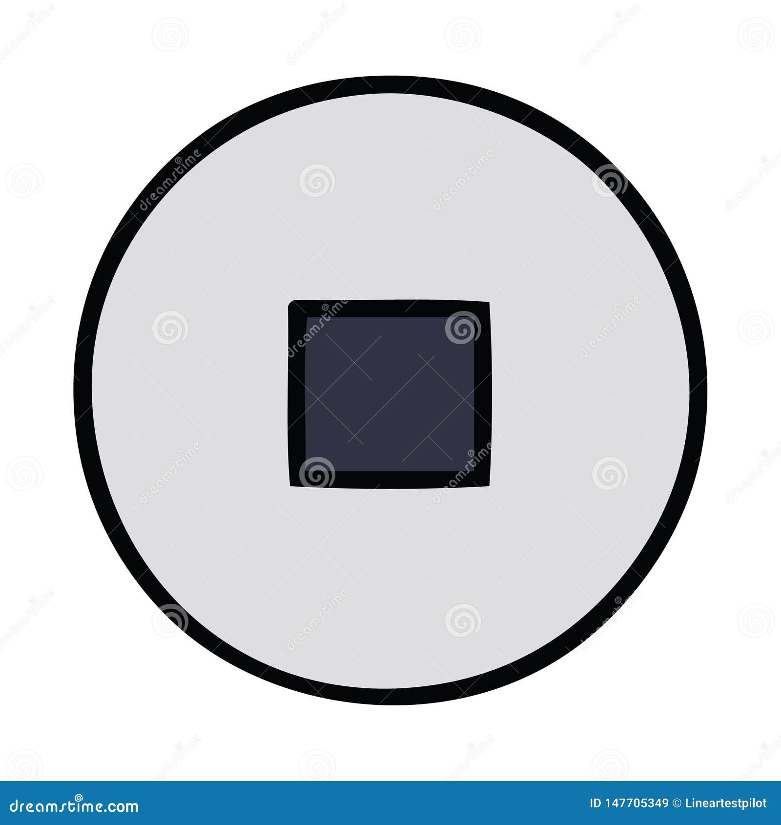 Cute cartoon stop button stock vector. Illustration of retro - 147705349