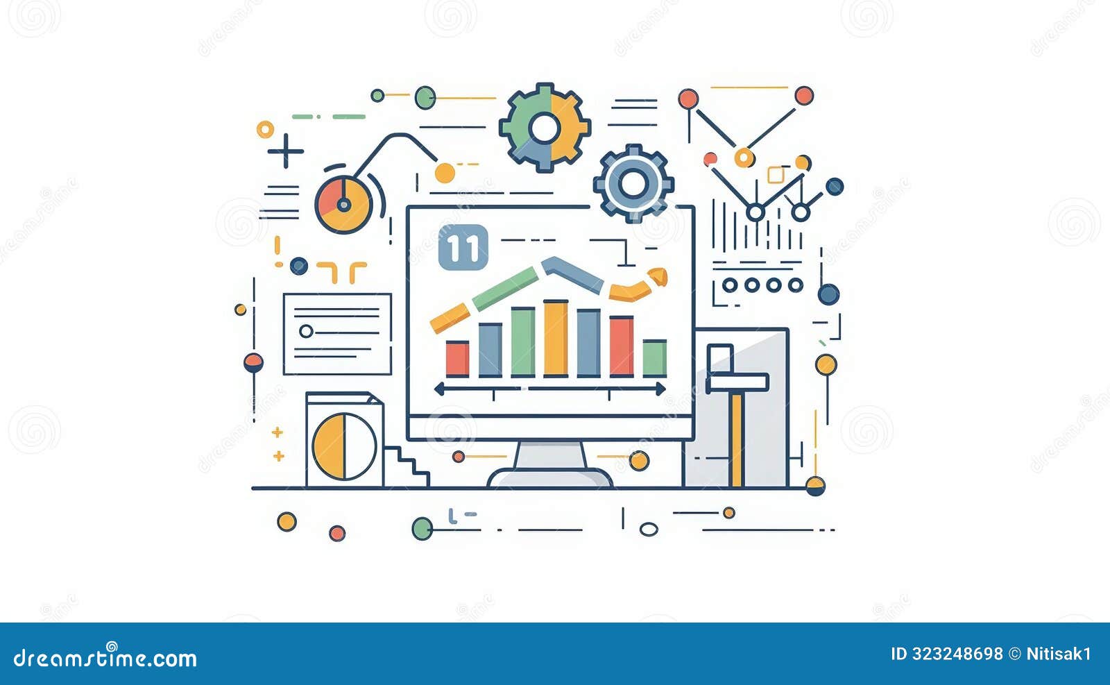 A Cute Cartoon Style OfA Comprehensive View of an ERP Software ...