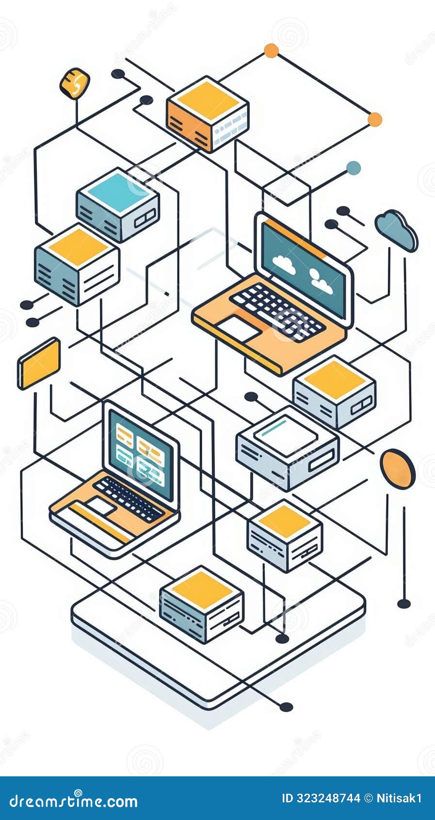 A Cute Cartoon Style OfA Comprehensive View of an ERP Software ...
