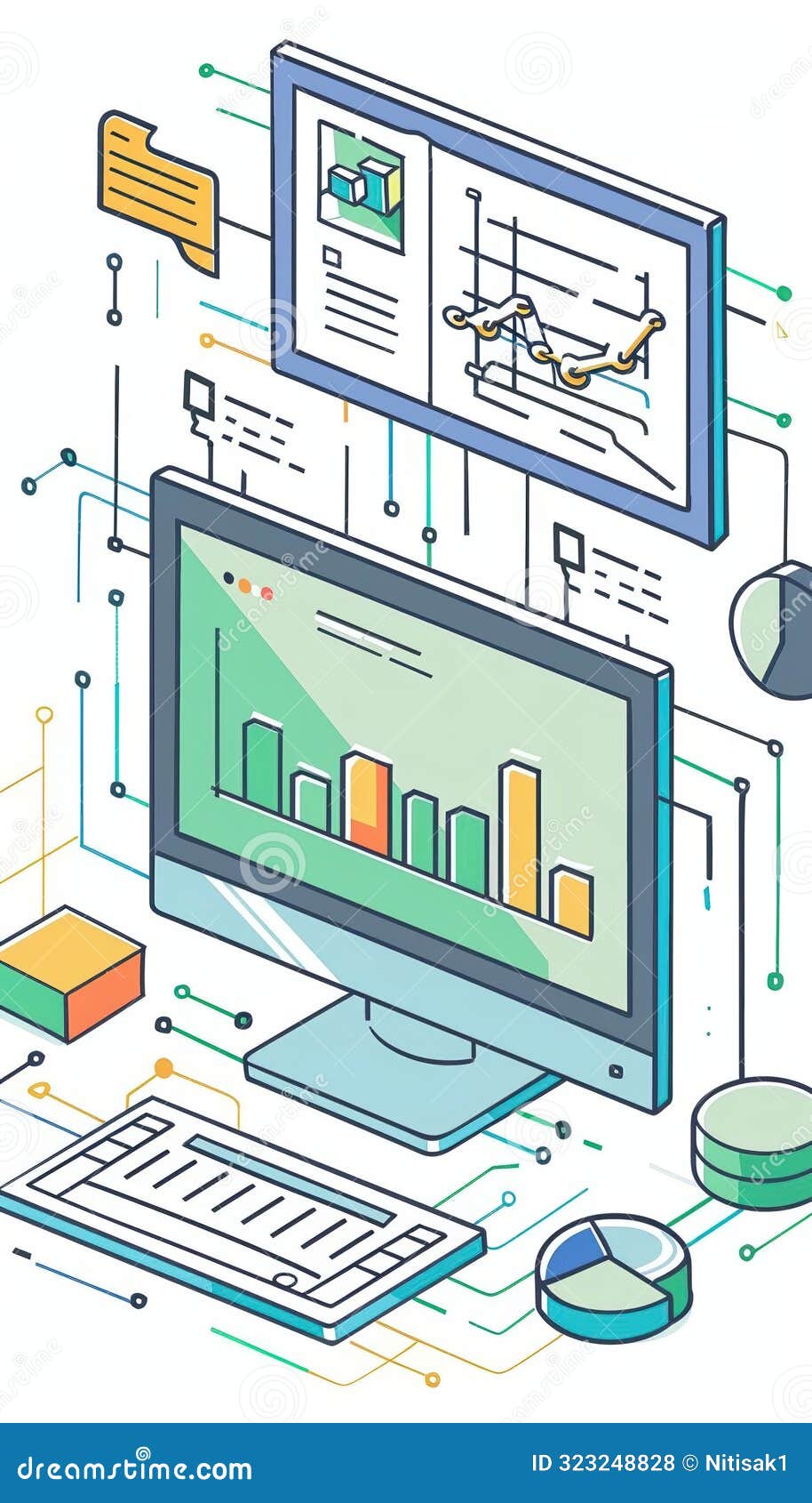 A Cute Cartoon Style OfA Comprehensive View of an ERP Software ...