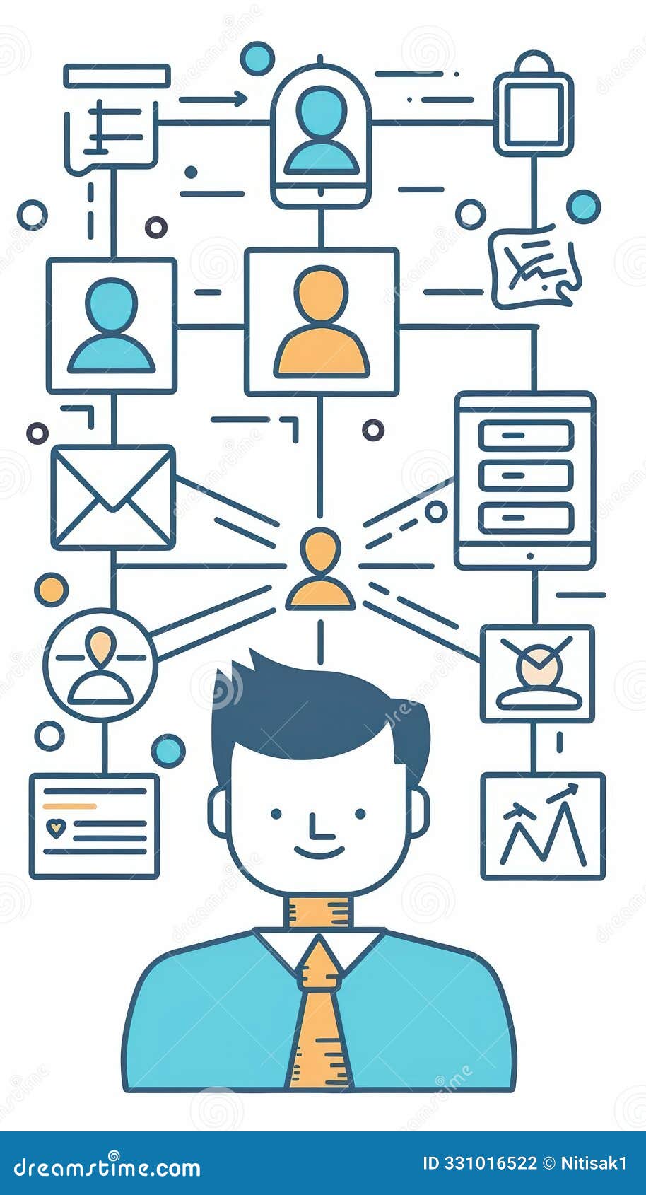 A Cute Cartoon Style OfA Comprehensive View of an ERP Software ...