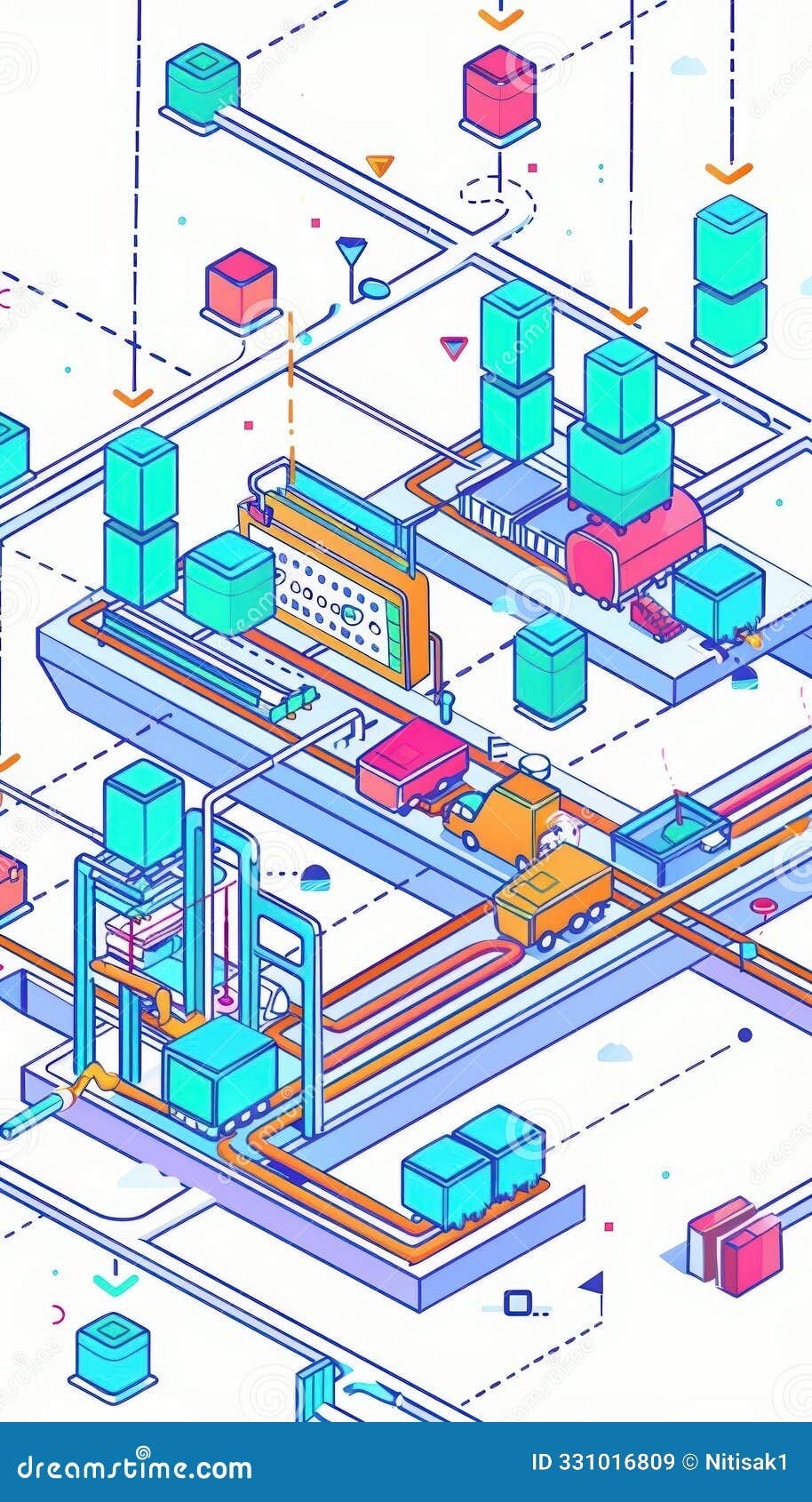 A Cute Cartoon Style OfA Comprehensive View of an ERP Software ...