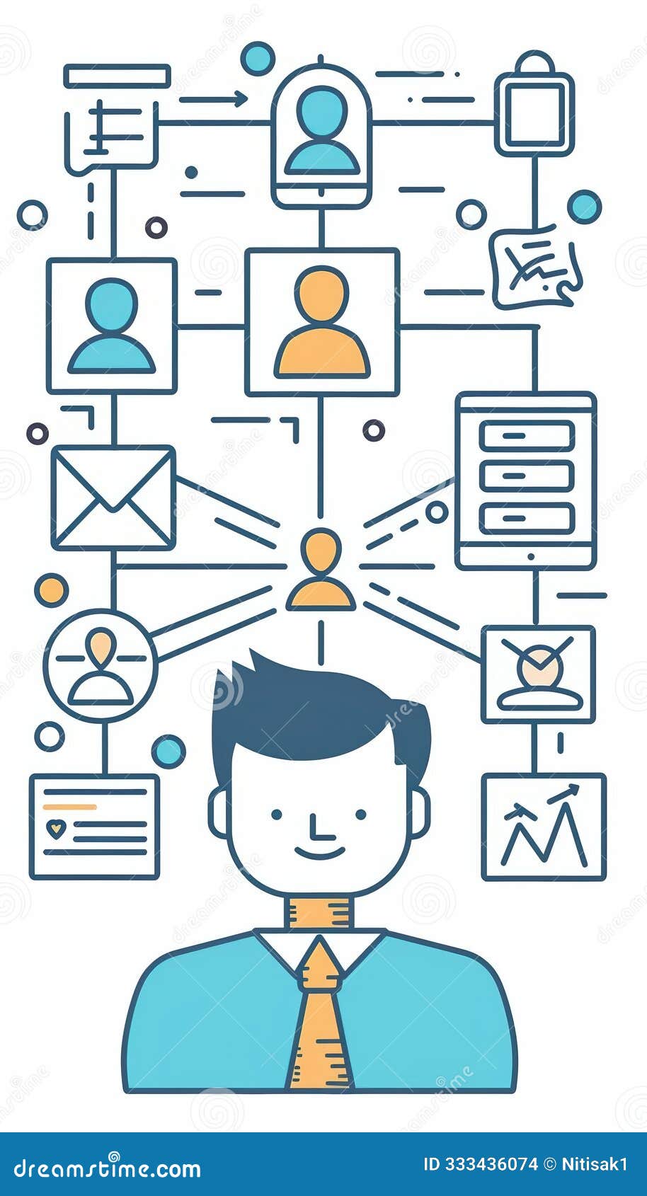 A Cute Cartoon Style OfA Comprehensive View of an ERP Software ...