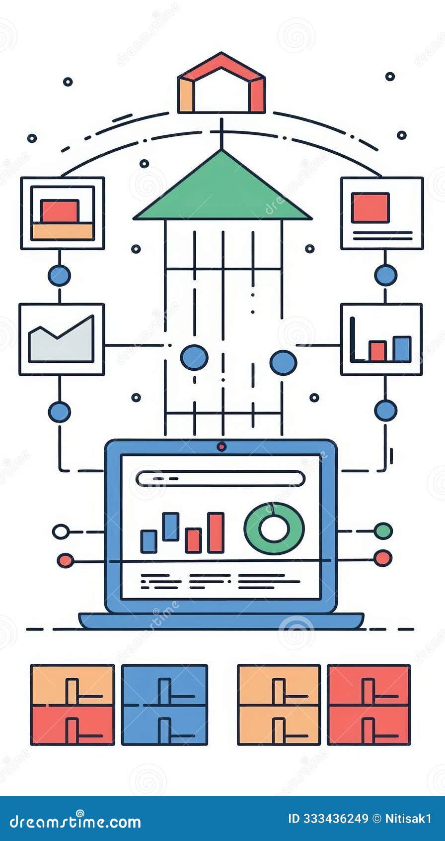 A Cute Cartoon Style OfA Comprehensive View of an ERP Software ...