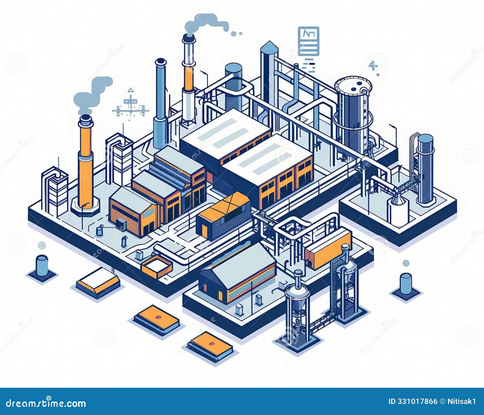 A Cute Cartoon Style OfA Digital Factory Floor Plan Displayed on an ...