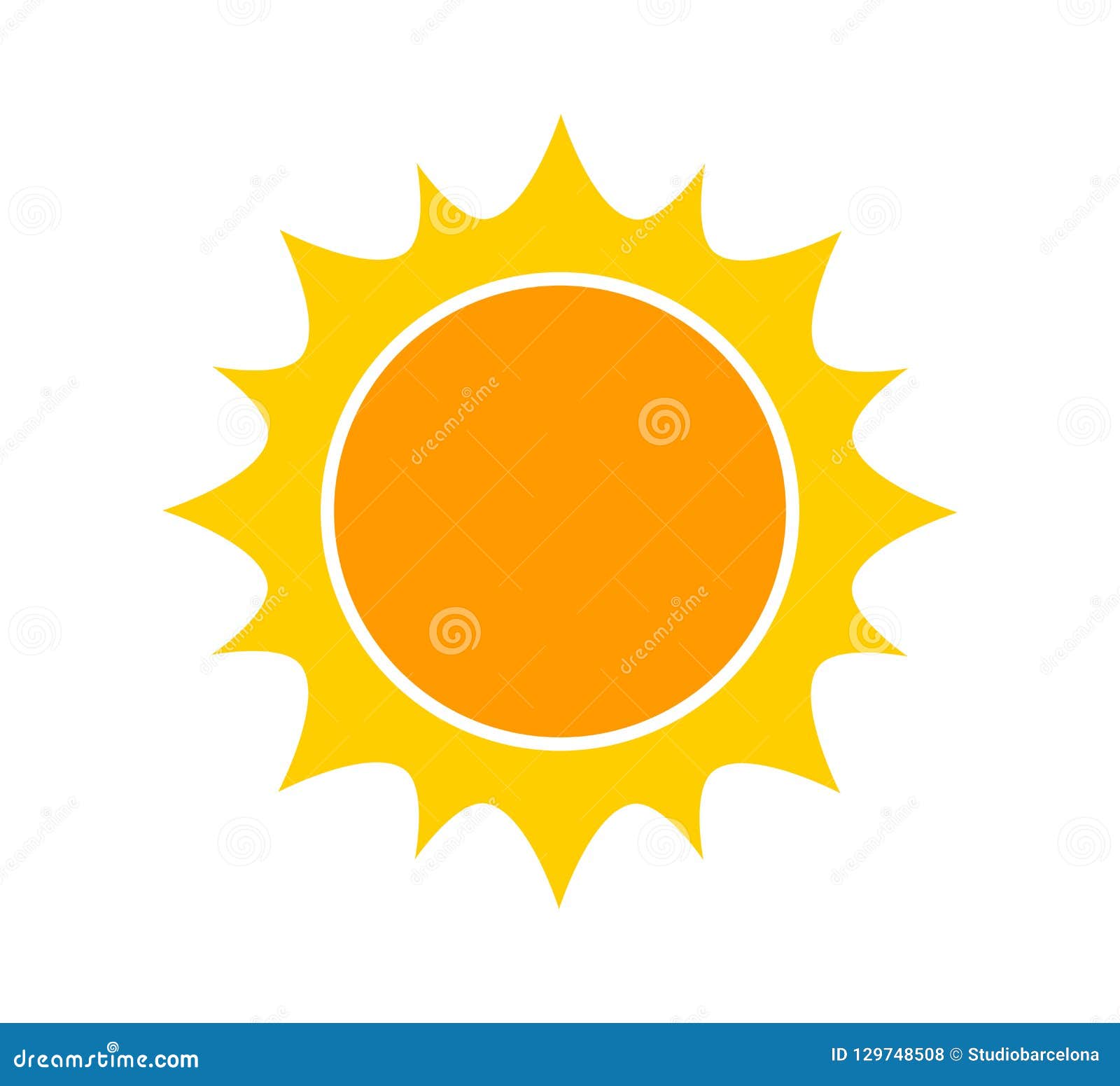 Cute Cartoon Style Sun Icon Stock Vector - Illustration of sticker ...