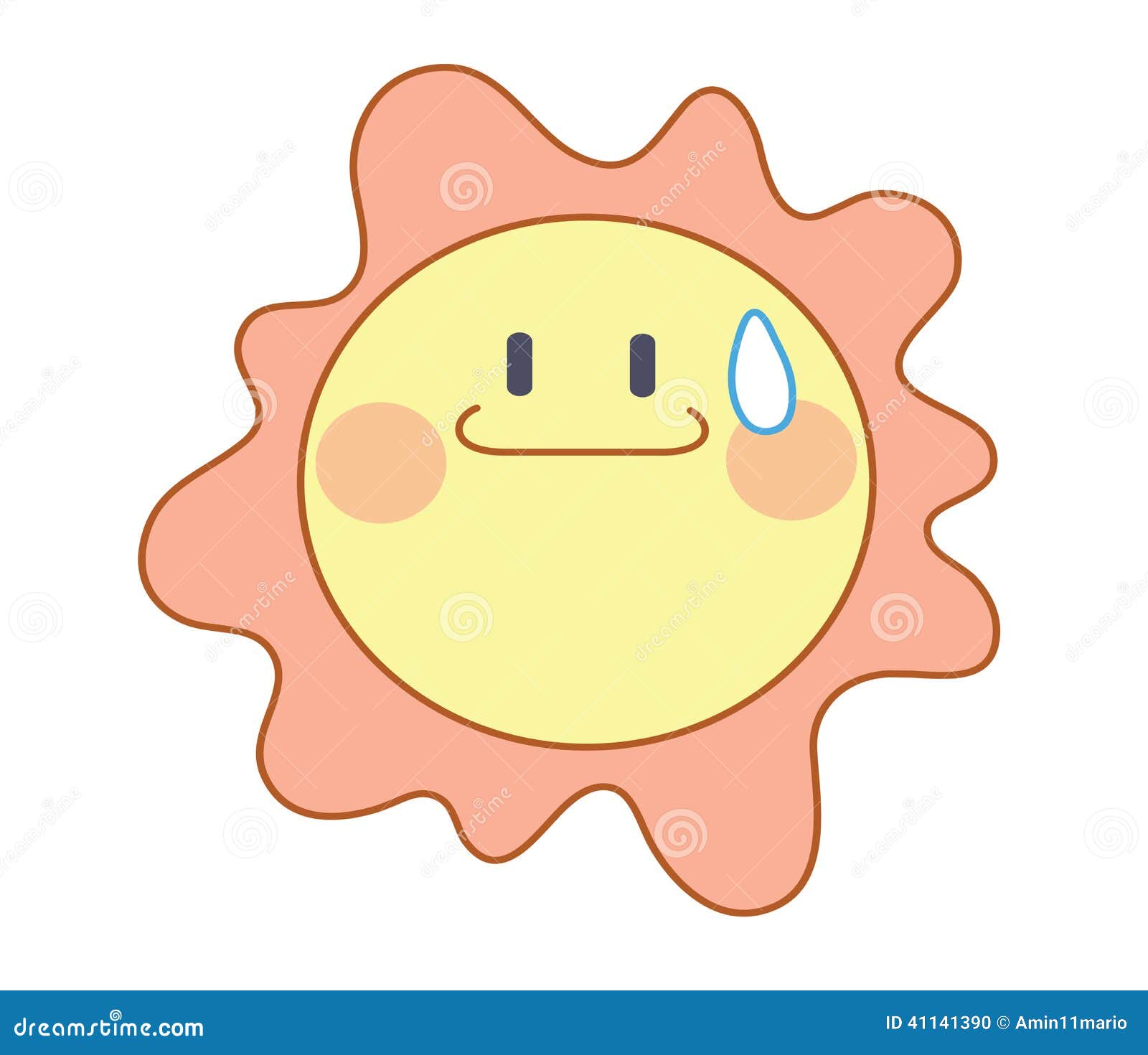 Cute cartoon sun stock illustration. Illustration of expression - 41141390