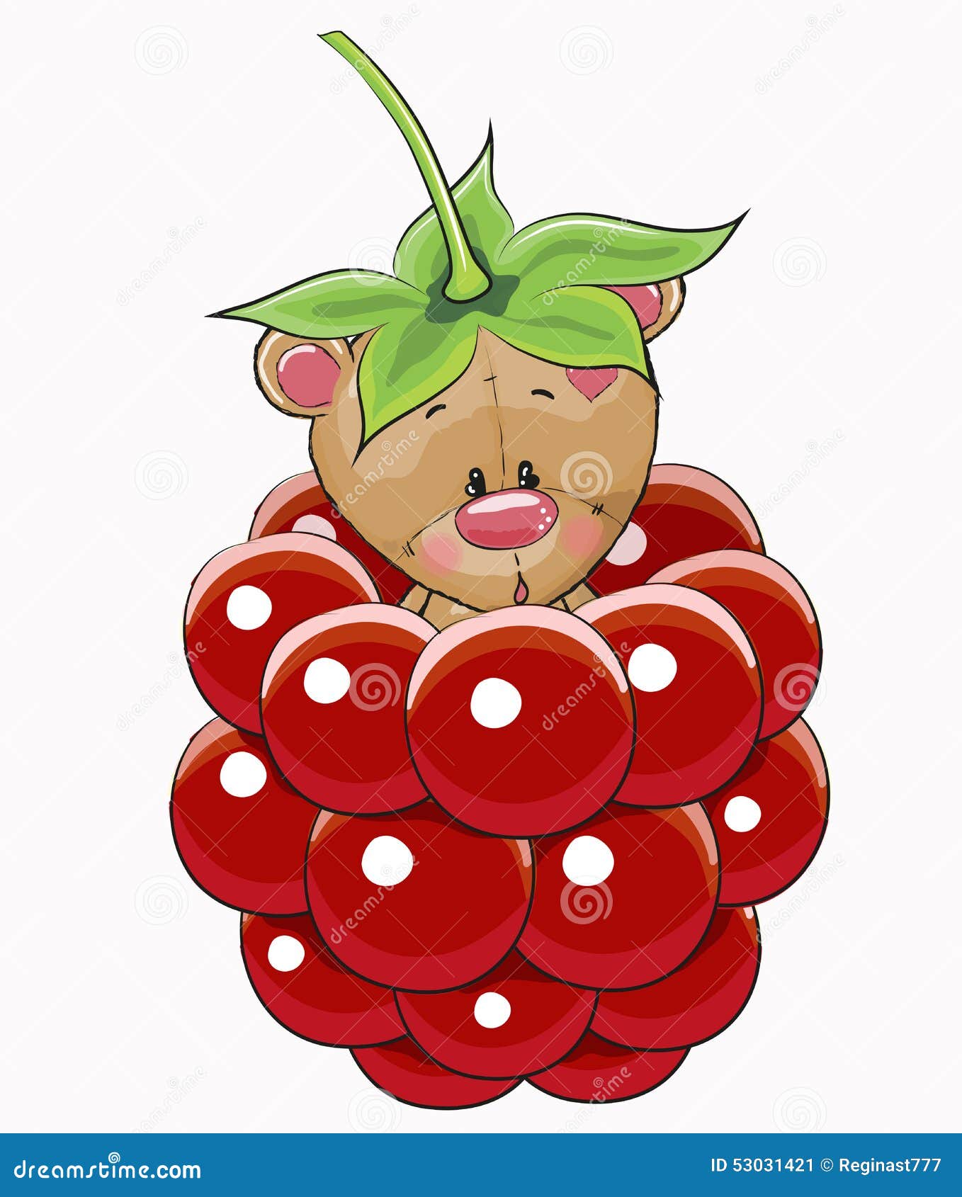 Cute Cartoon Teddy Bear stock vector. Illustration of health - 53031421