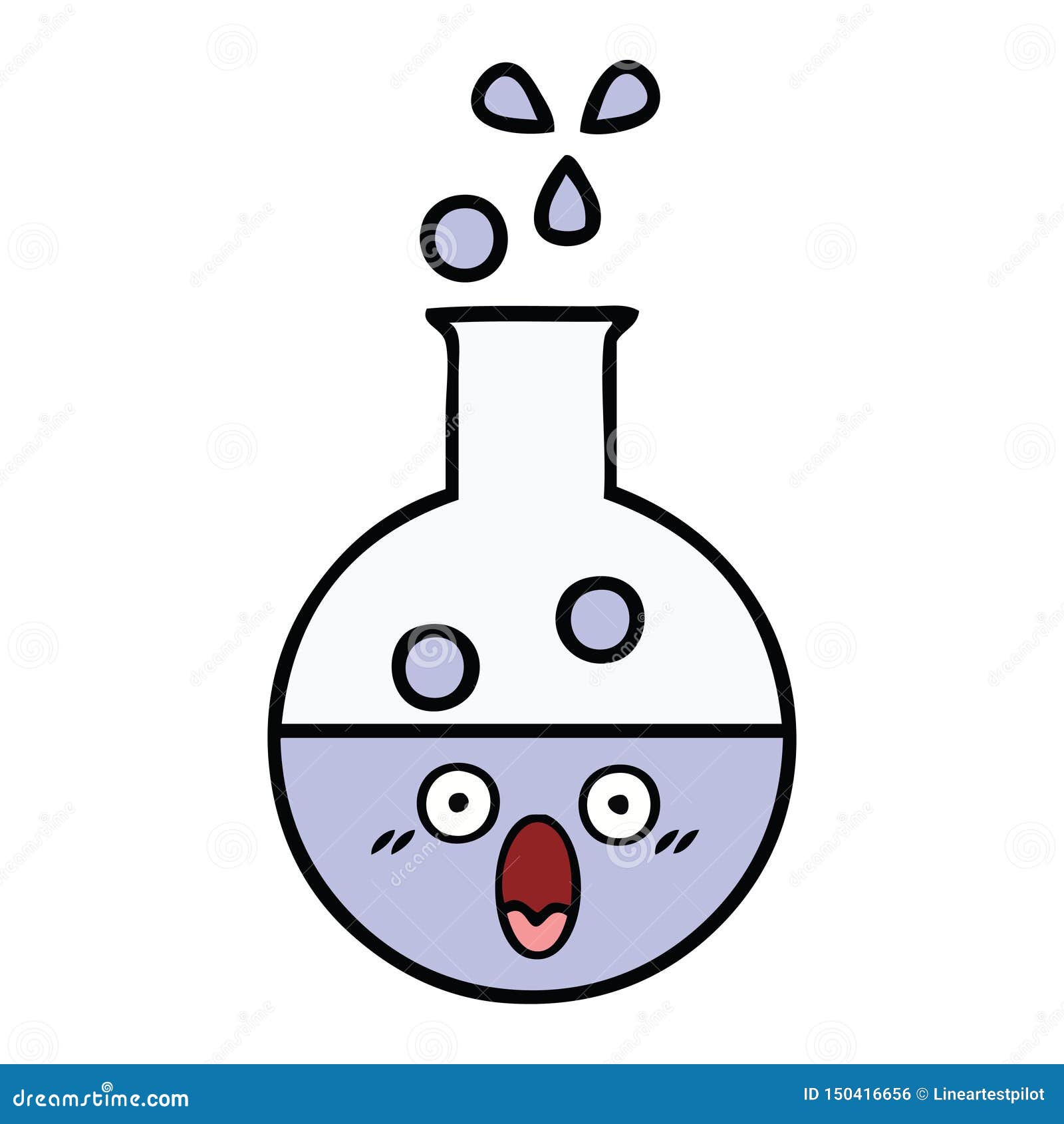 Cute Cartoon of a Test Tube Stock Vector - Illustration of clipart ...