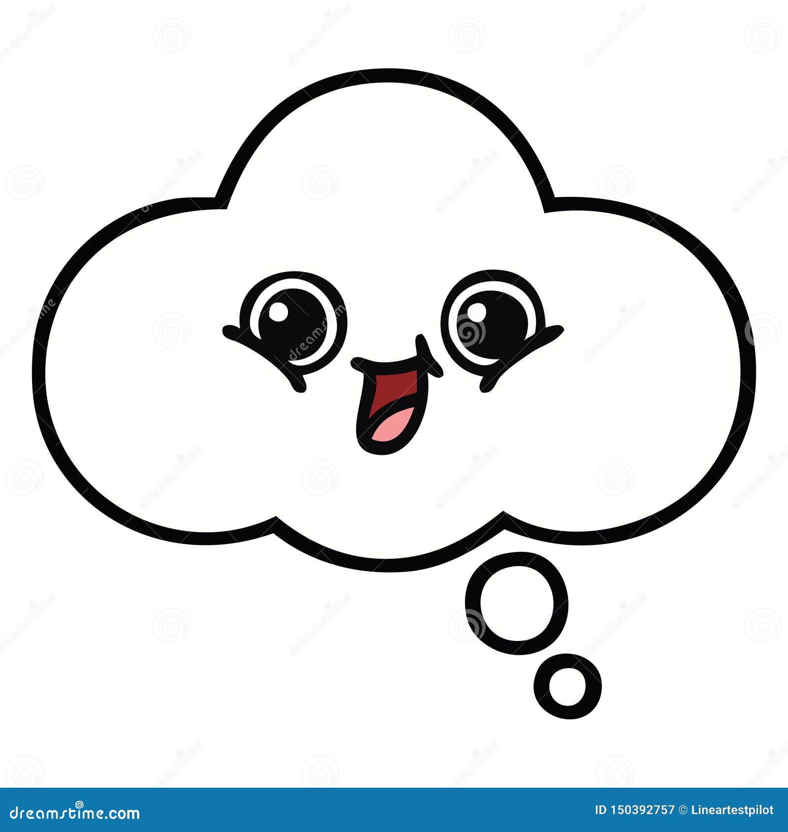 Cute Cartoon of a Thought Bubble Stock Vector - Illustration of bubble ...