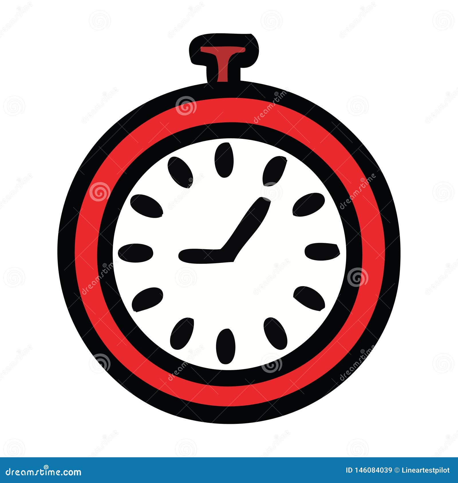 Cute Cartoon of a Time Stopper Stock Vector - Illustration of cartoon ...