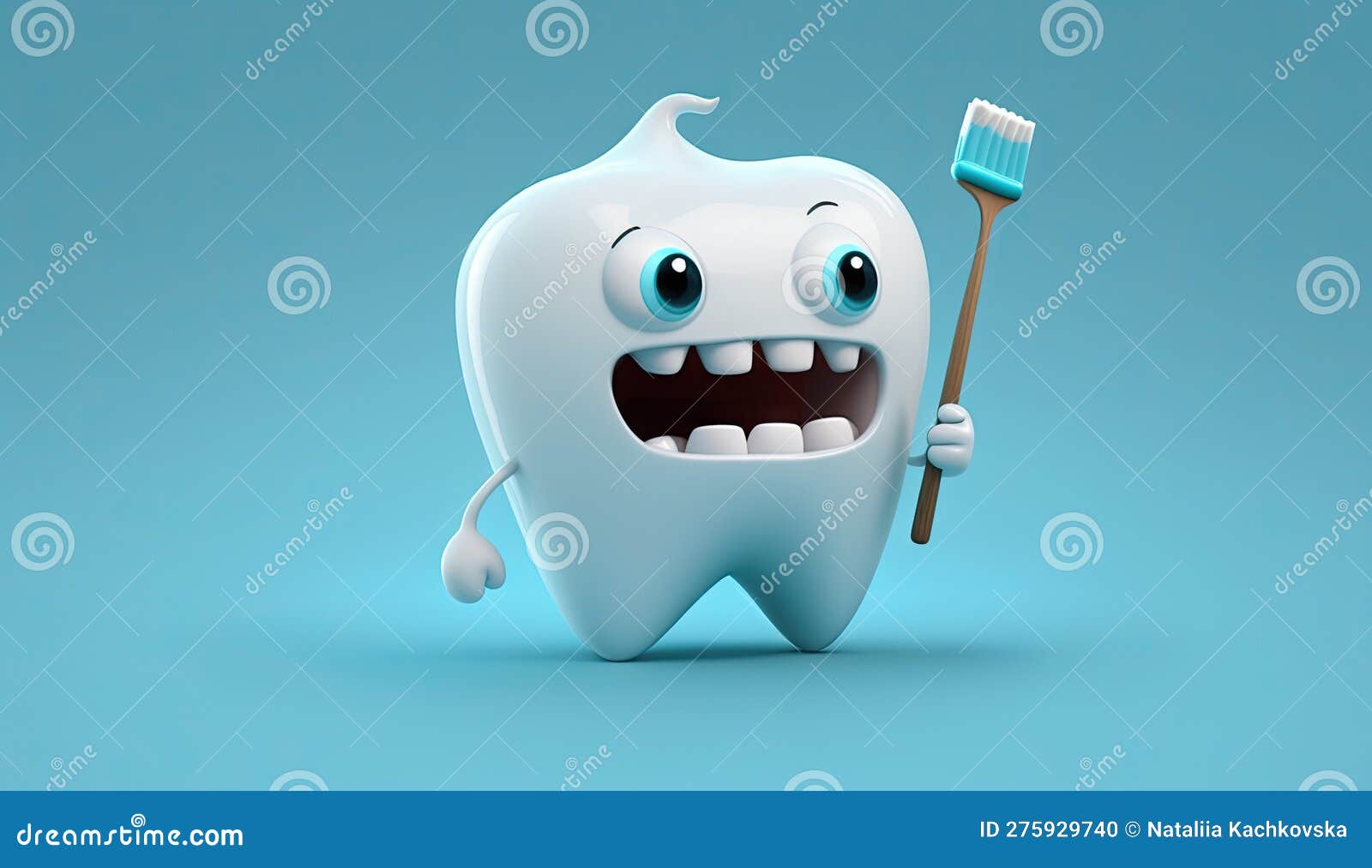 Cute Cartoon Tooth Character Stock Illustration - Illustration of care ...