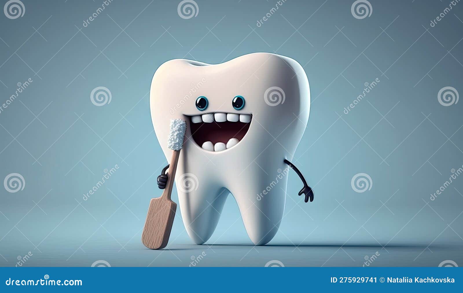 Cute Cartoon Tooth Character Stock Illustration - Illustration of ...
