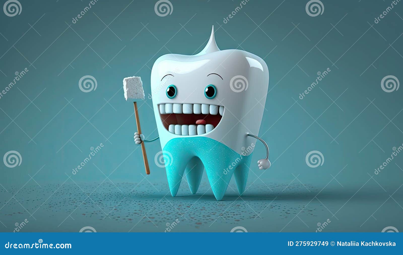 Cute Cartoon Tooth Character Stock Illustration - Illustration of teeth ...