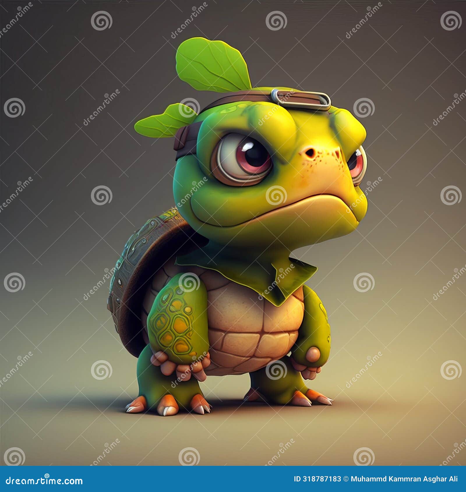 Cute Cartoon Turtle Character Stock Illustration - Illustration of ...