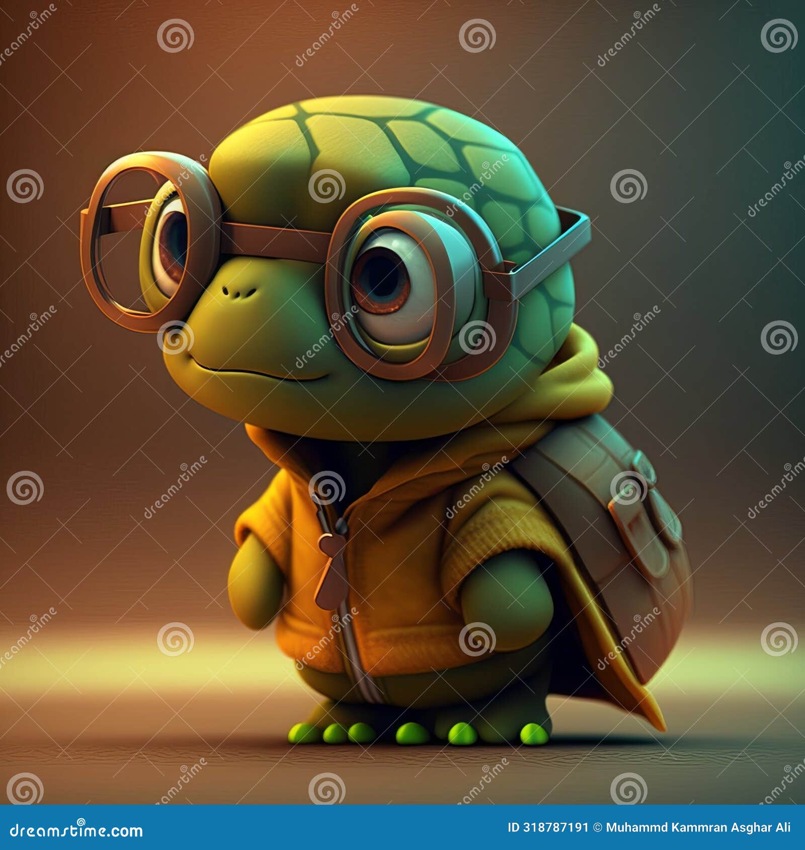 Cute Cartoon Turtle Character Stock Illustration - Illustration of ...