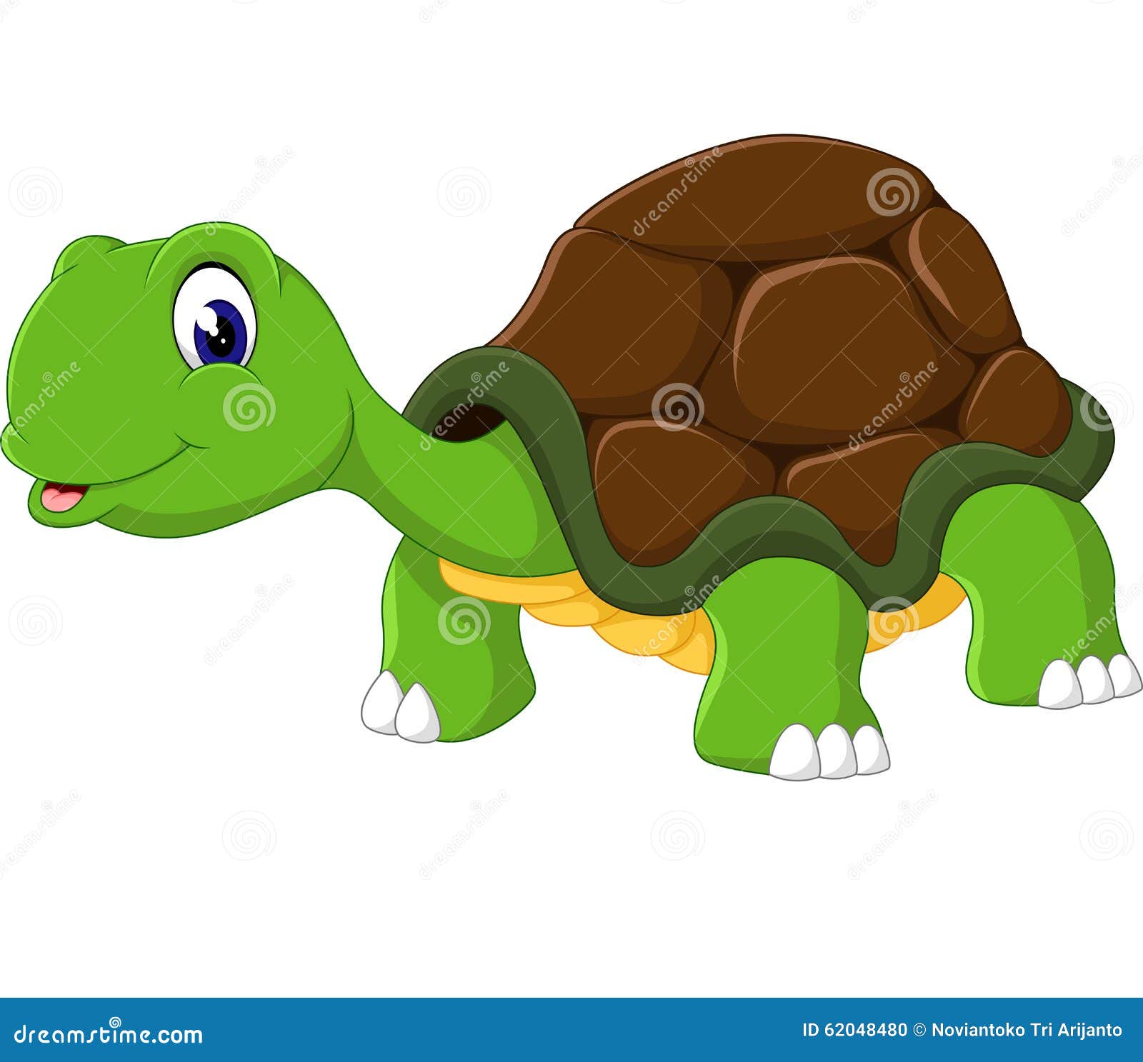 Cute cartoon turtle stock vector. Illustration of figure - 62048480