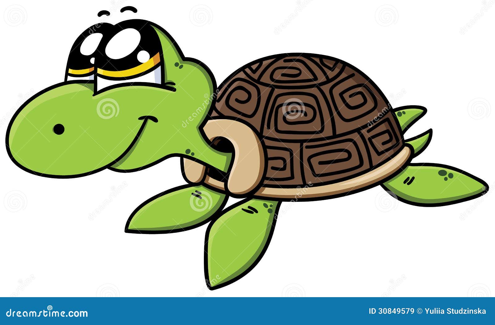 Cute cartoon turtle stock vector. Illustration of vector - 30849579
