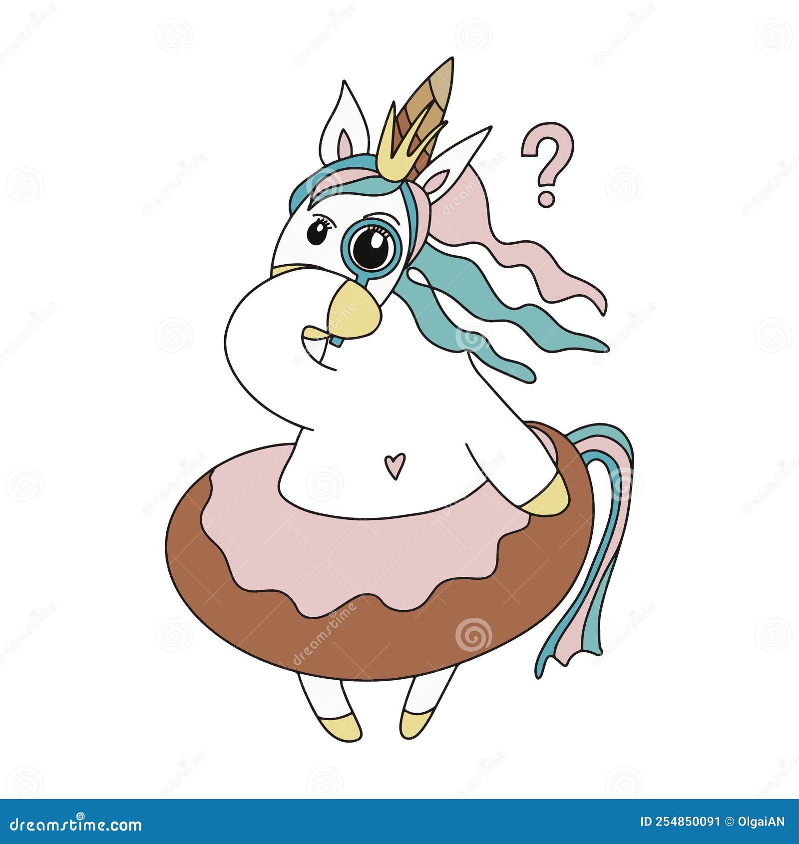 Cute Cartoon Unicorn. Color Vector Illustration. Stock Vector ... Cute Cartoon Unicorn. Color Vector Illustration. Stock Vector ...