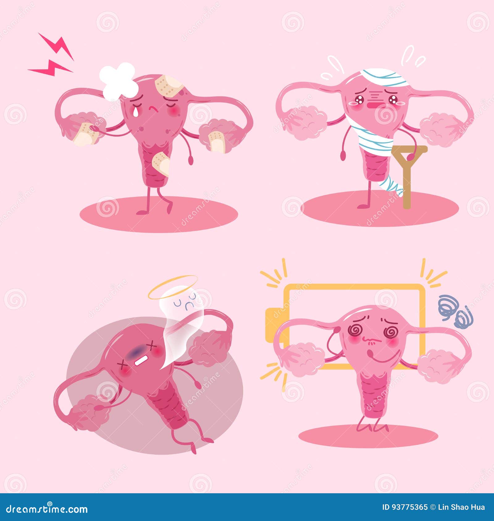 Problem Uterus Icon Outline Vector. Woman Gynecology | CartoonDealer ...