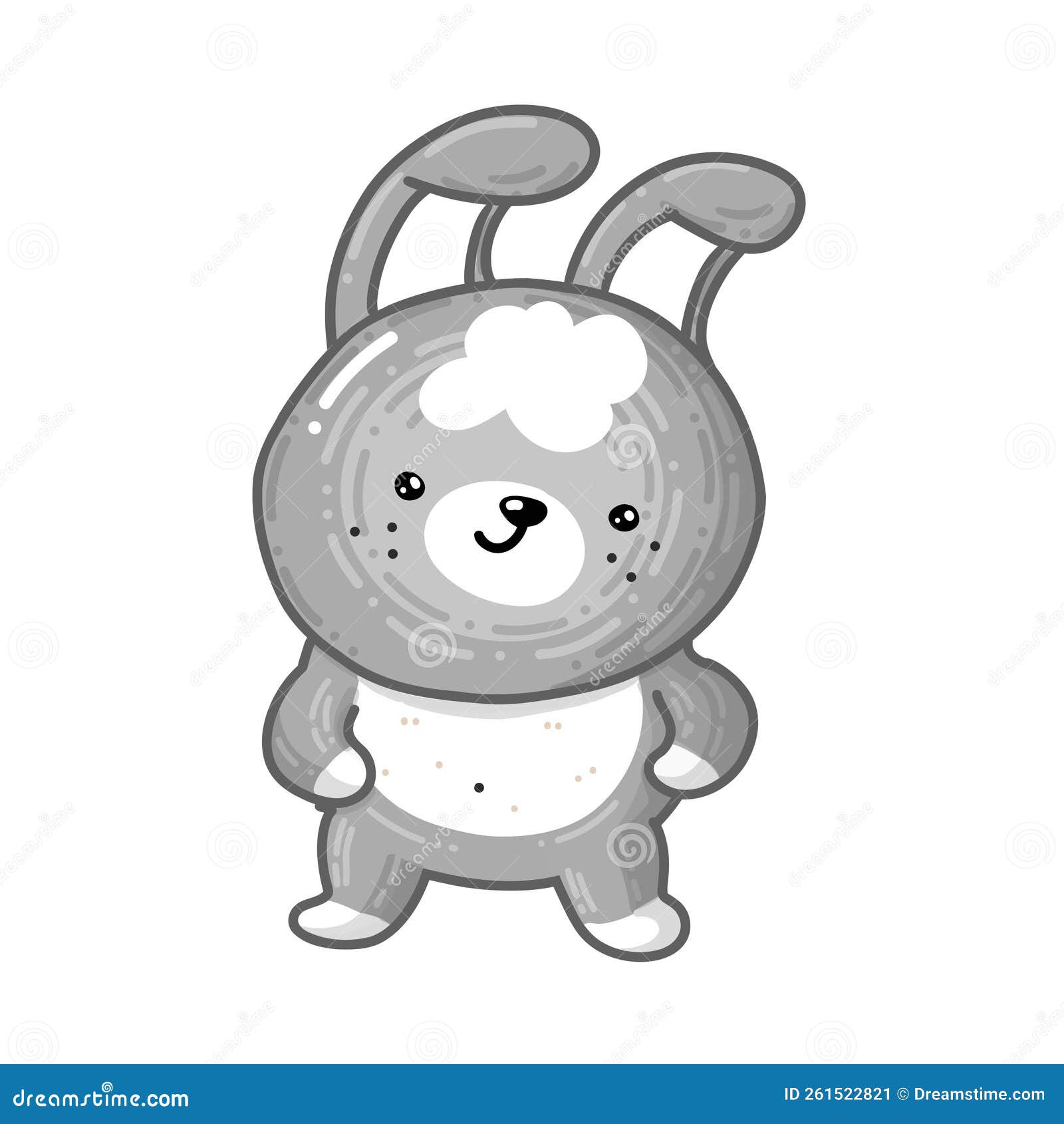 Happy Easter Bunny Vector Illustration. Stock Vector - Illustration of ...