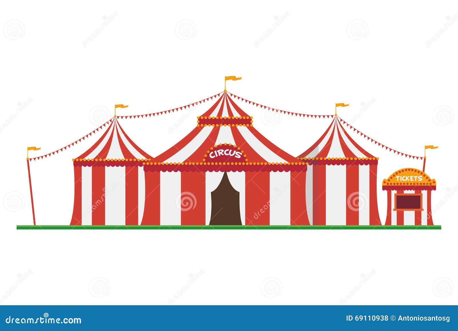 Cute Cartoon Vector Illustration of a Circus Stock Vector ...