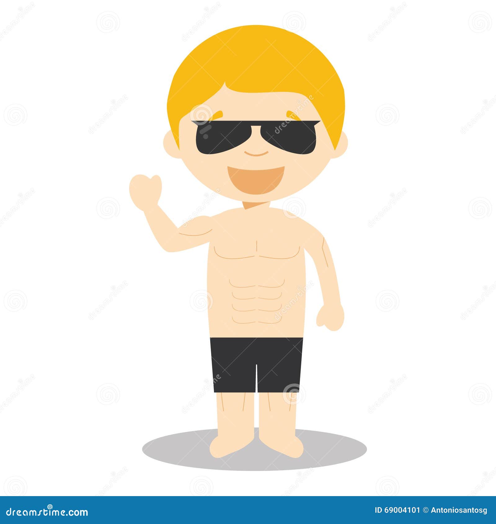 Cute Cartoon Vector Illustration of a Model Stock Vector - Illustration ...