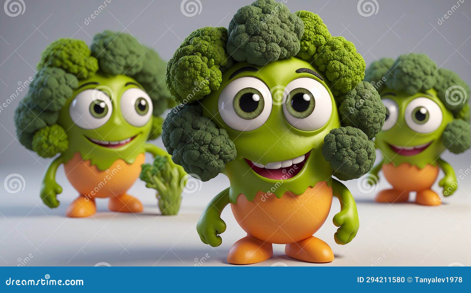 Cute Cartoon Vegetable Broccoli Food Stock Illustration - Illustration ...